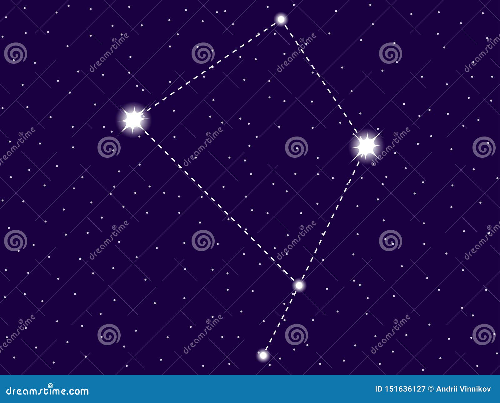 Corvus Constellation. Starry Night Sky. Space Objects, Galaxy Stock ...