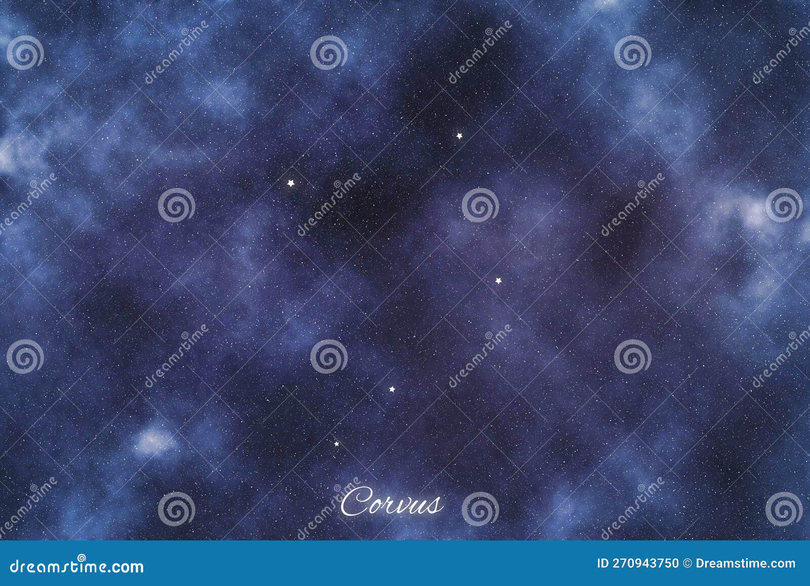Corvus Star Constellation, Night Sky, Cluster Of Stars, Deep Space ...