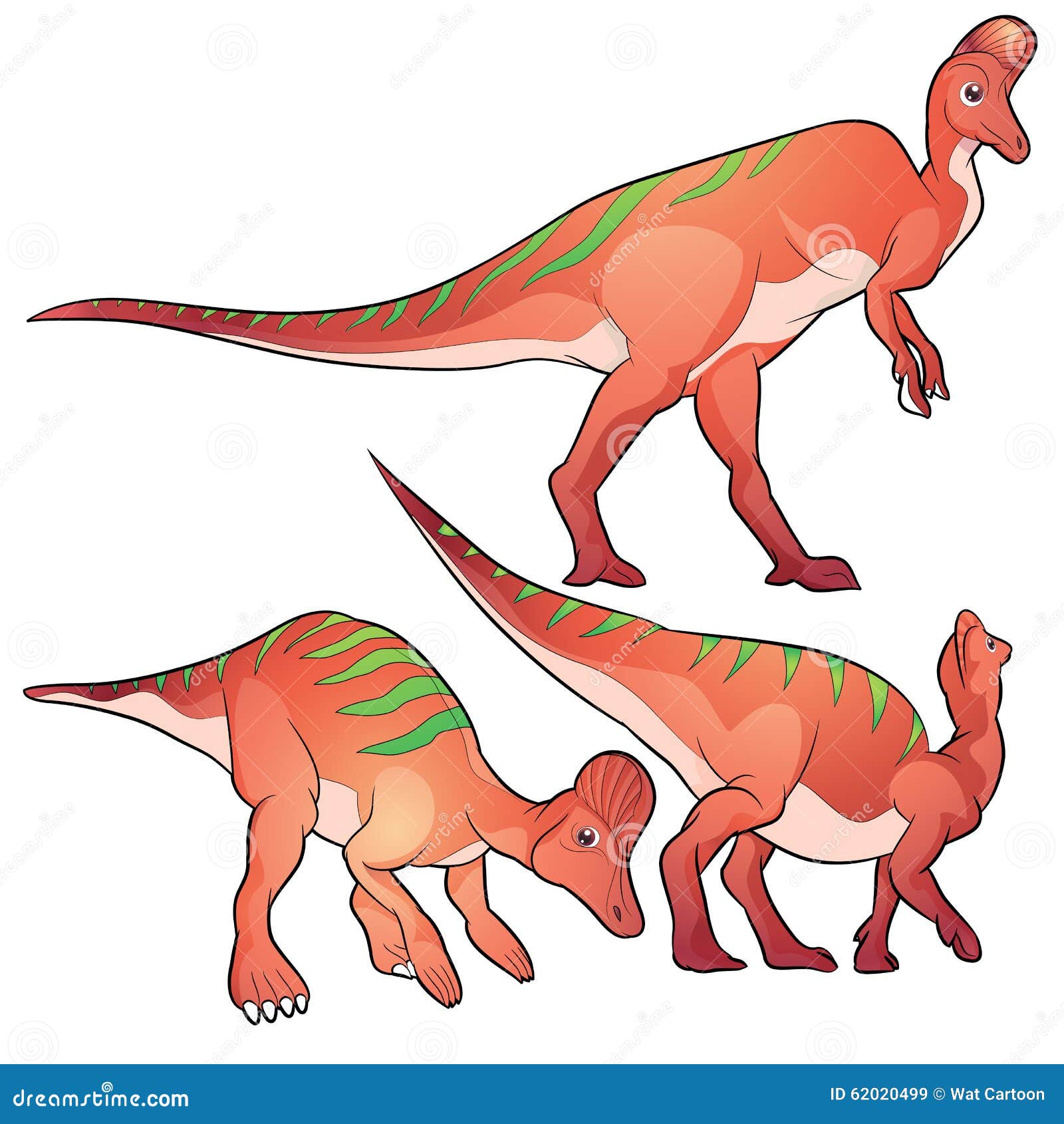 Corythosaurus vector illustratie. Illustratie bestaande uit ...