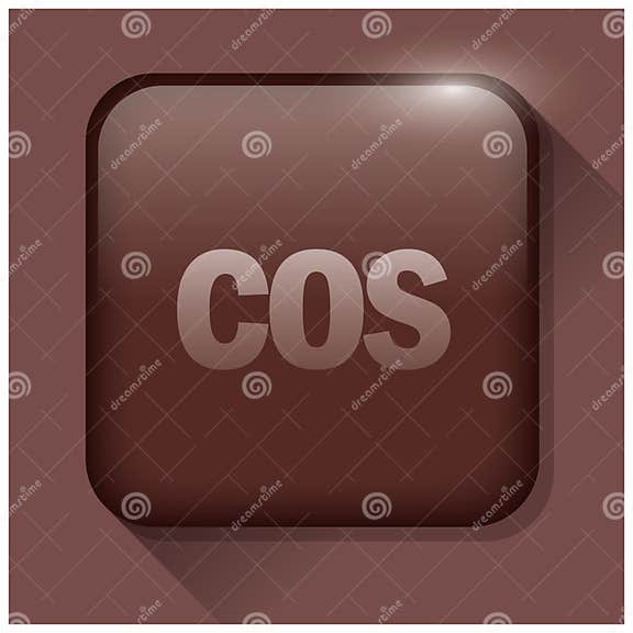 Cos Button. Vector Illustration Decorative Design Stock Vector ...