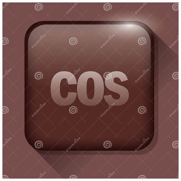 Cos Button. Vector Illustration Decorative Design Stock Vector ...
