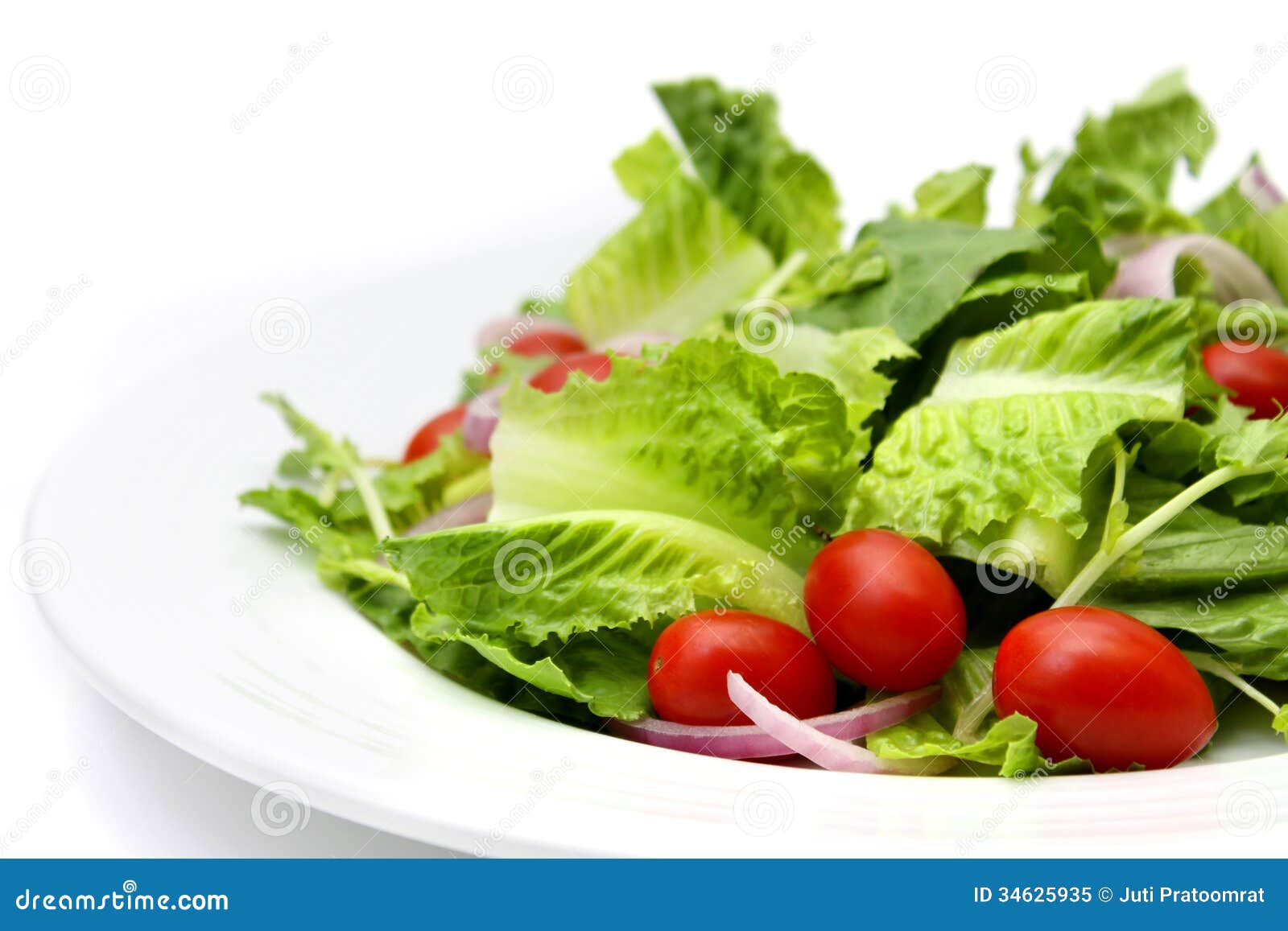 Cos Salad with Tomato stock image. Image of delicious - 34625935