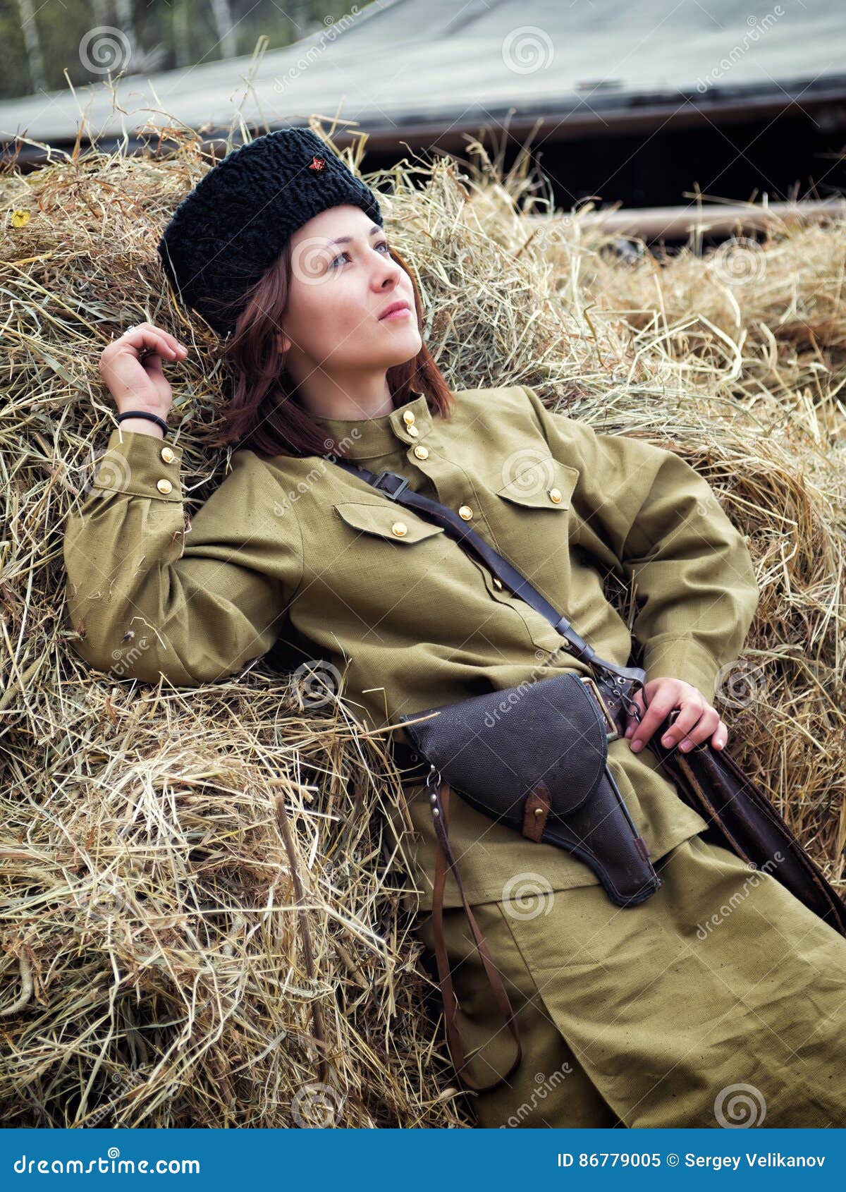 Cosaco Del Guerrero De La Mujer Joven Imagen de archivo - Imagen de ...