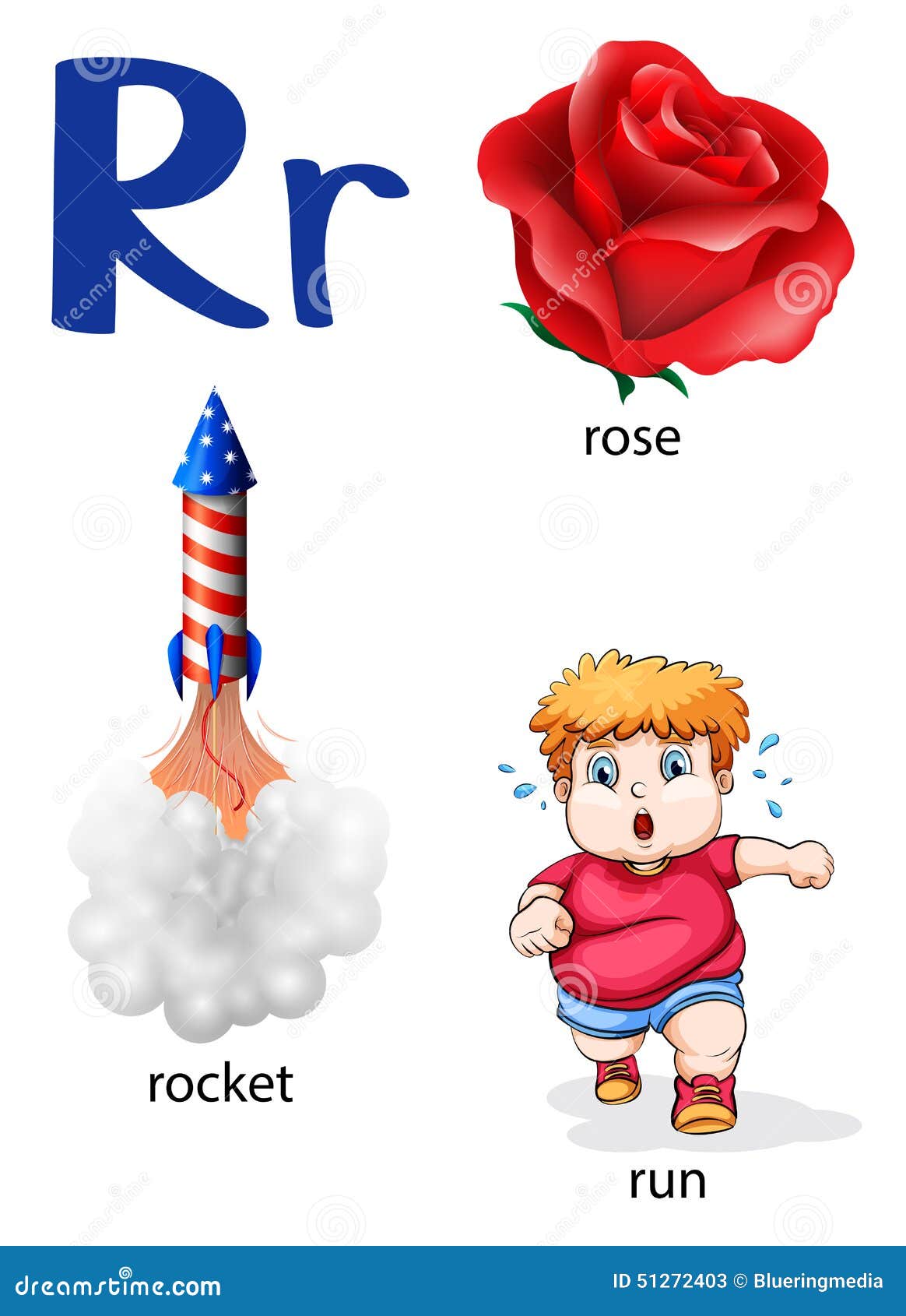 Cosas Que Comienzan Con La Letra R Ilustración del Vector - Ilustración ...