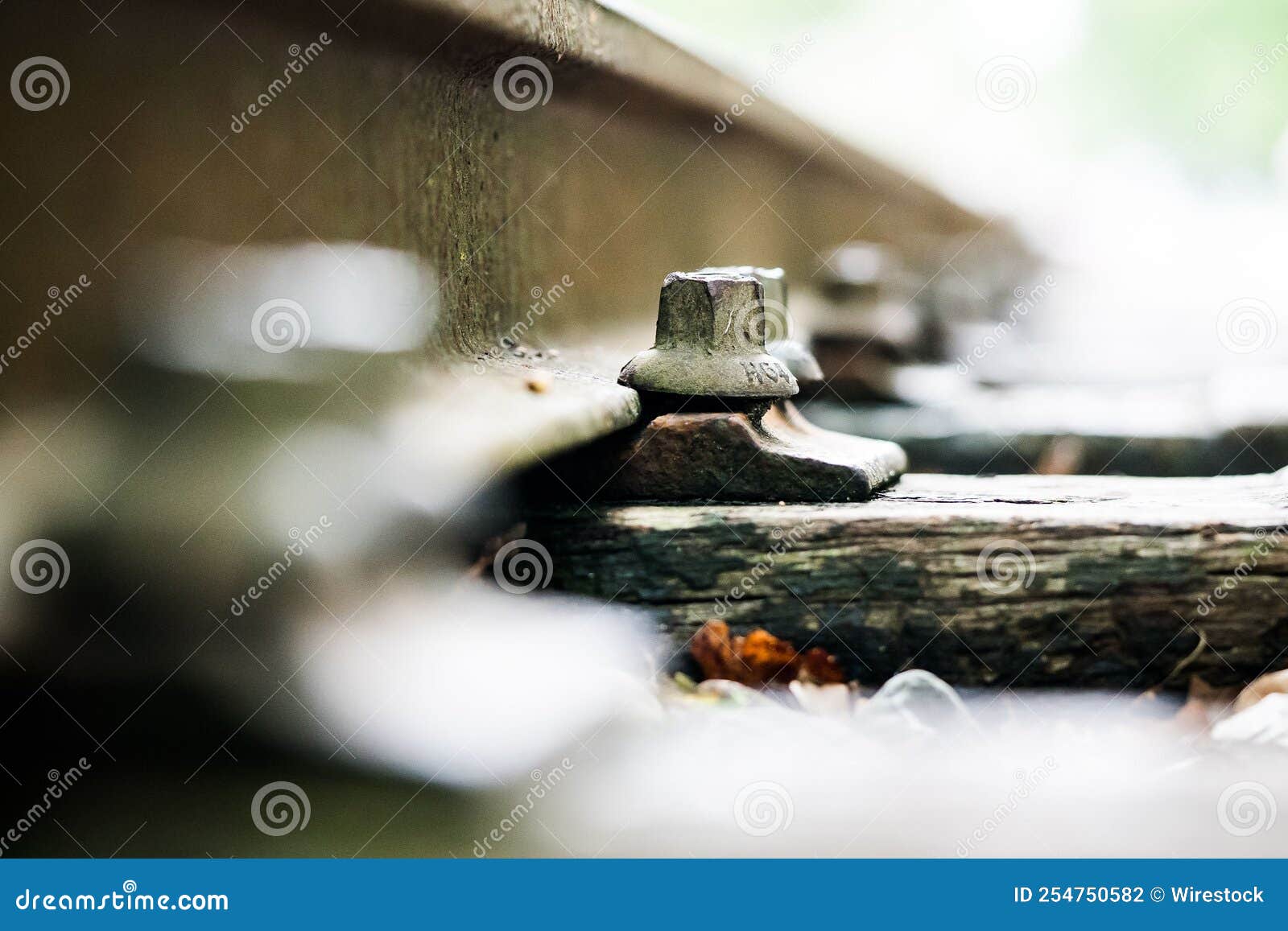 Cose-up Shot of Old Railroad Details Stock Photo - Image of nails ...
