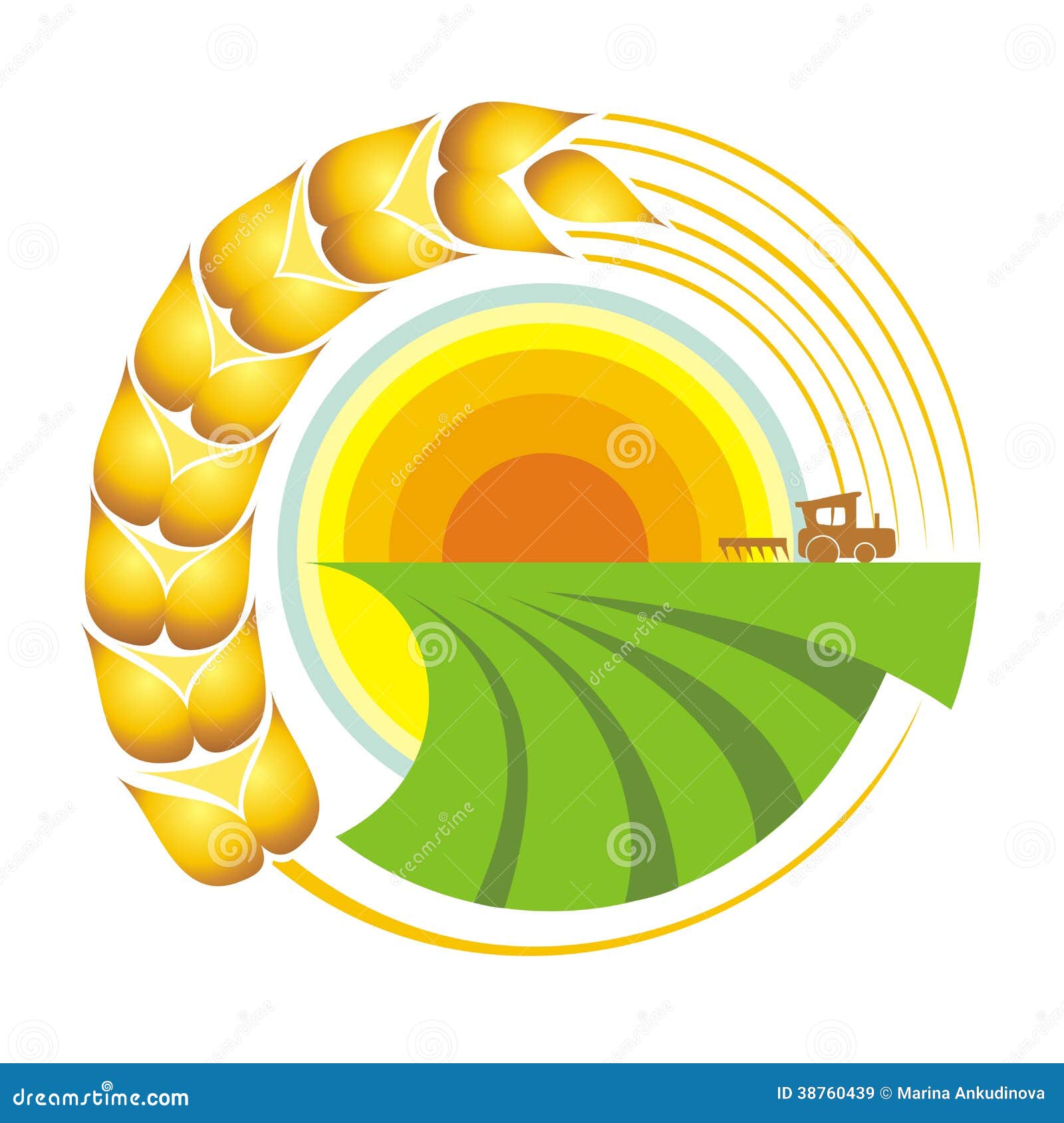Cosecha. ilustración del vector. Ilustración de campo - 38760439