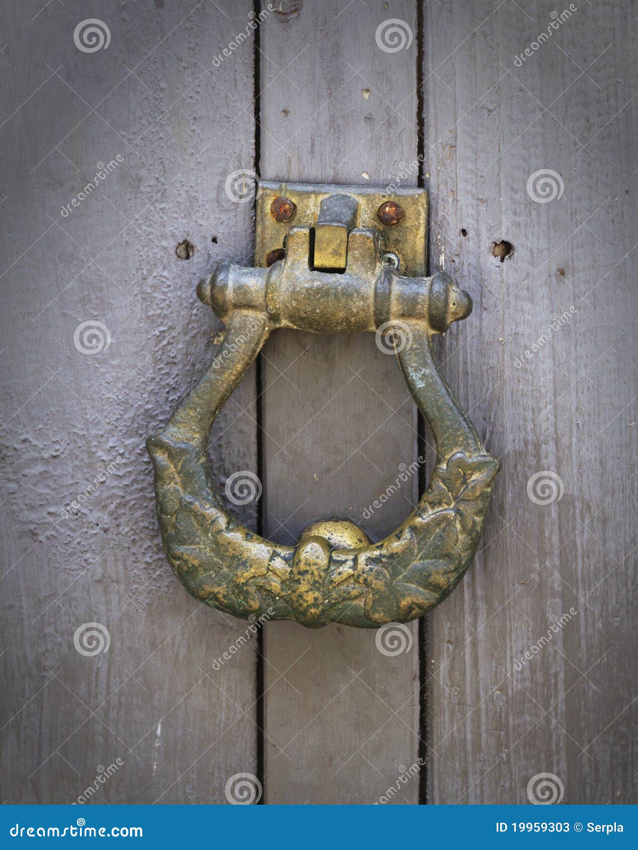 Coseup Old-fashioned Brass Door Handle Stock Image - Image of handle ...