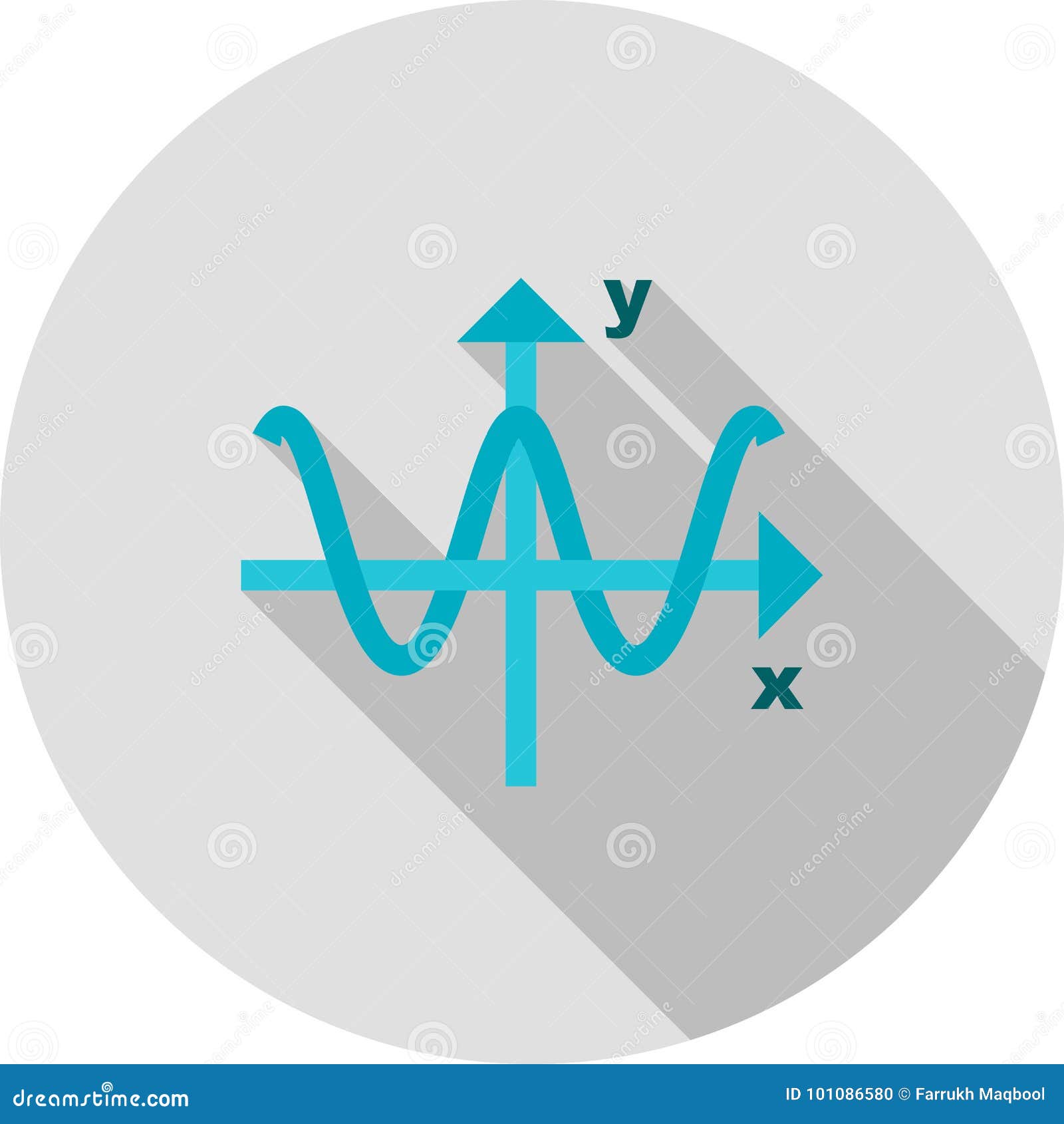 Cosine Graph stock vector. Illustration of curve, mathematics - 101086580
