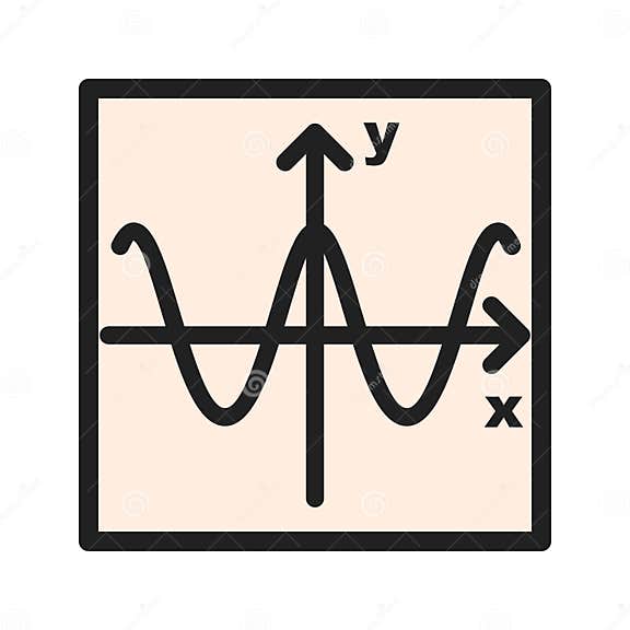 Cosine Graph stock vector. Illustration of algebra, line - 101433802