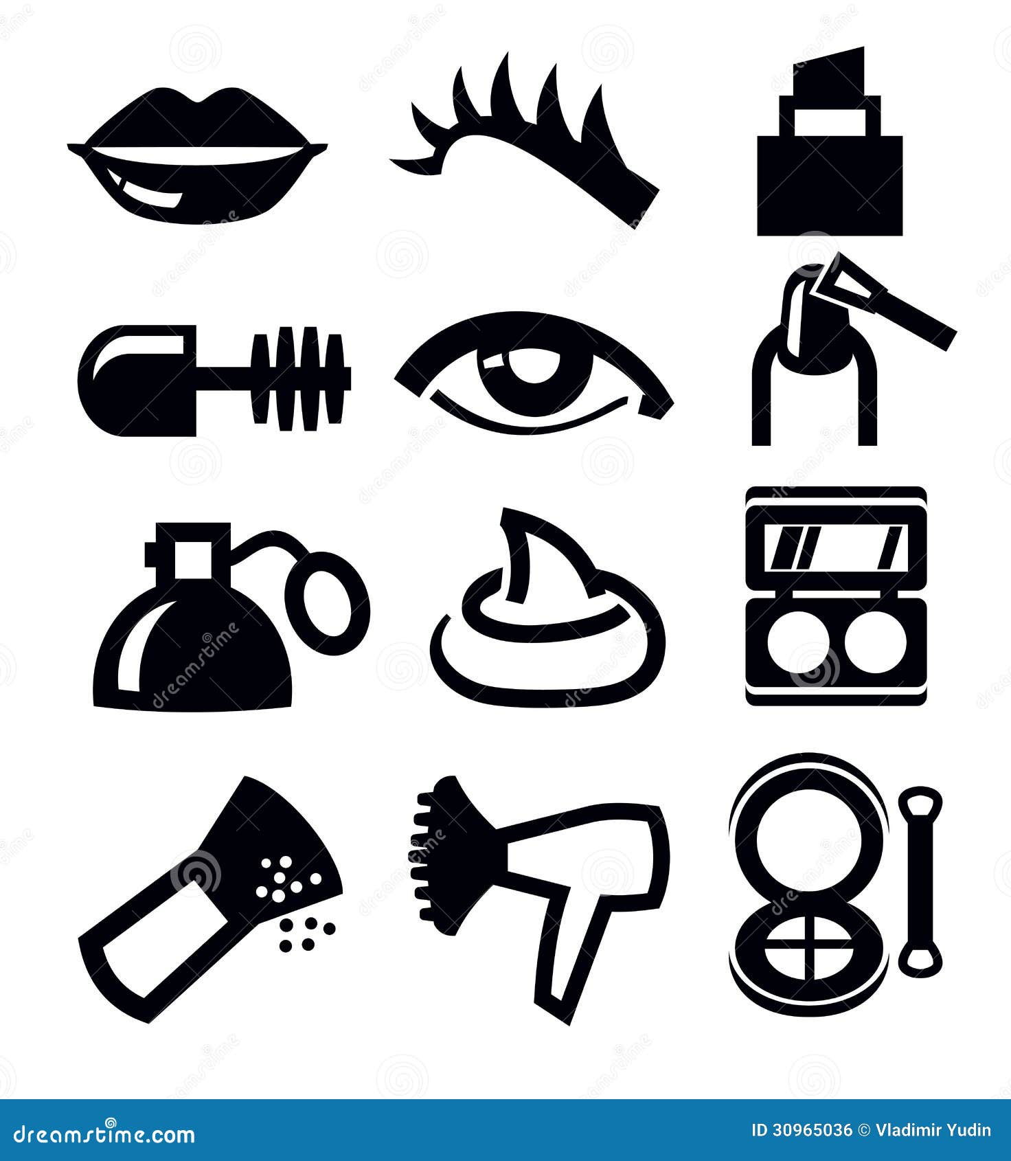 Cosméticos E Icono Del Maquillaje Ilustración del Vector - Ilustración ...