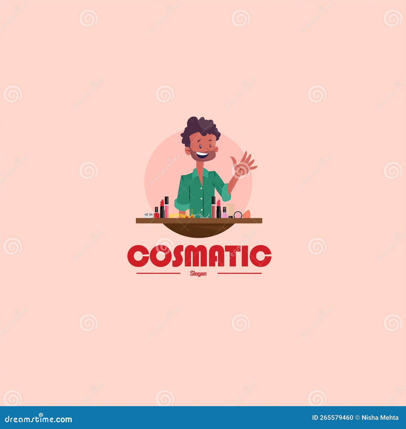 Cosmatic Vector Mascot Logo Stock Vector - Illustration of lettering ...