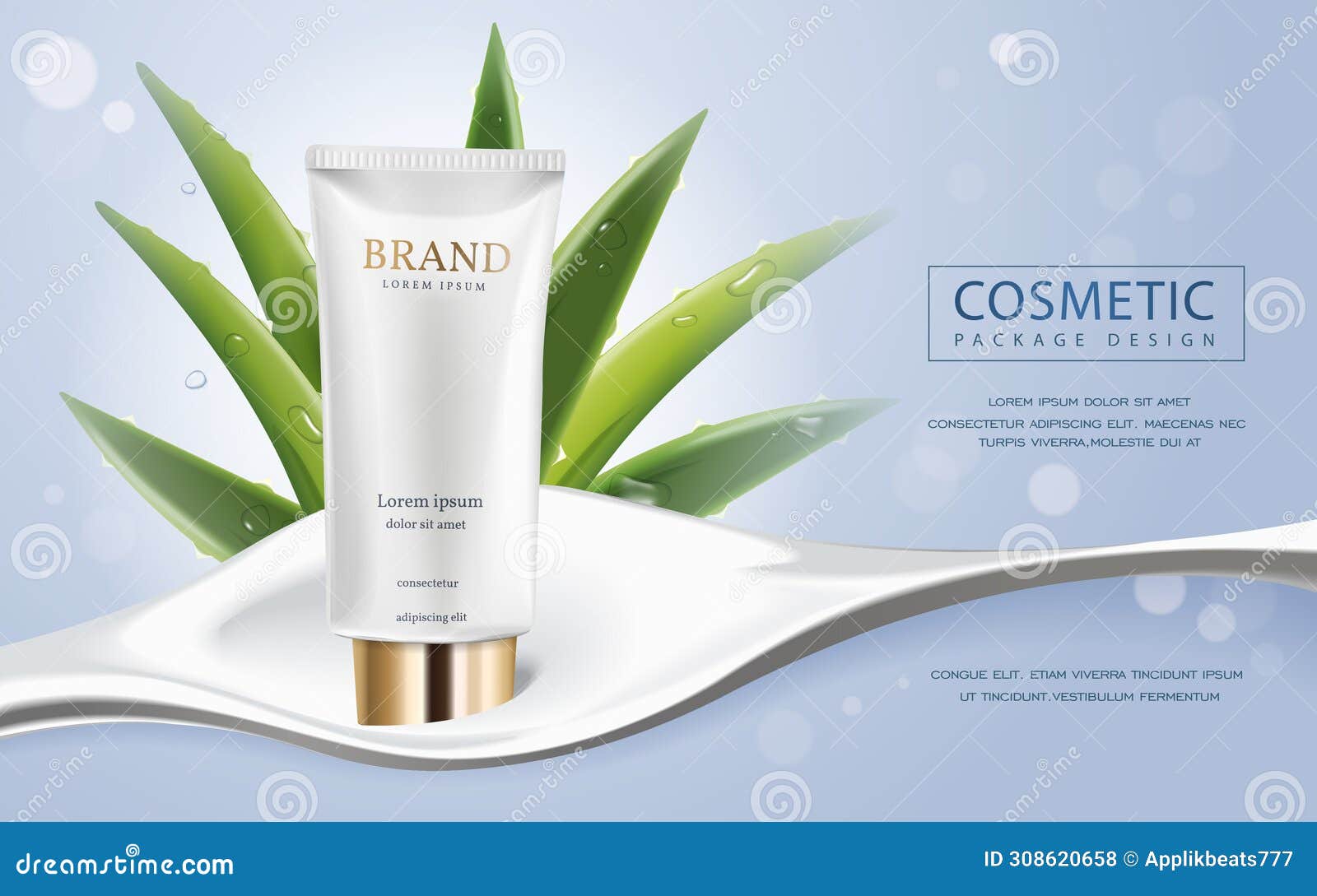 Cosmetic ads template stock vector. Illustration of cosmetic - 308620658