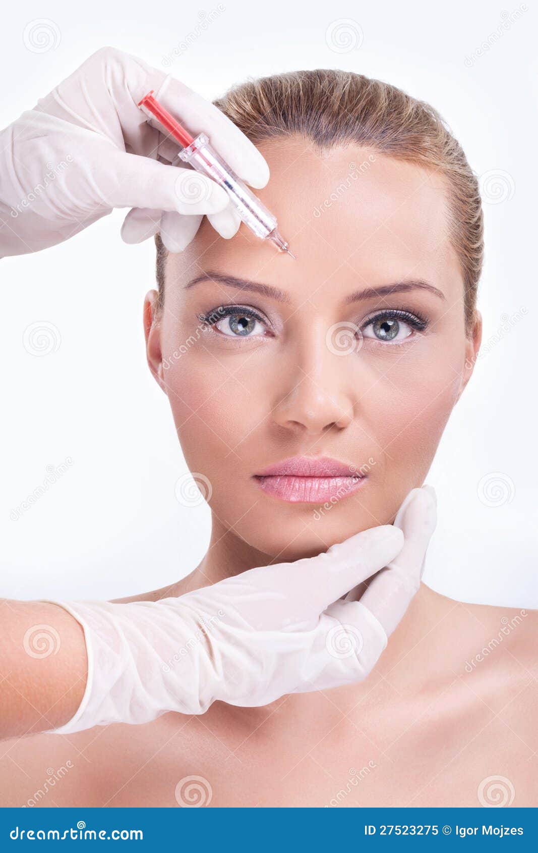 Cosmetic botox injection stock image. Image of care, close - 27523275