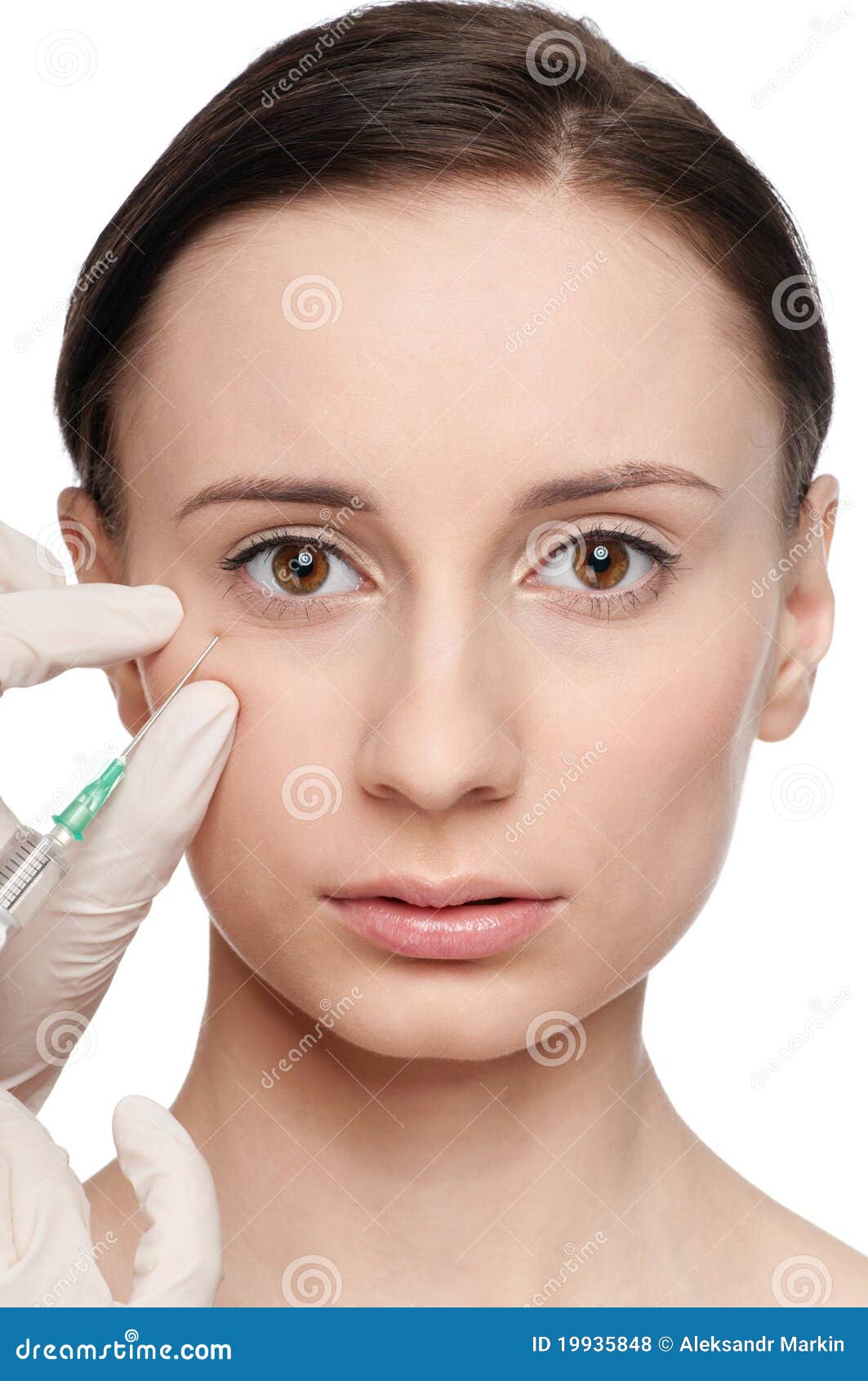 Cosmetic Botox Injection in the Beauty Face Stock Photo - Image of ...