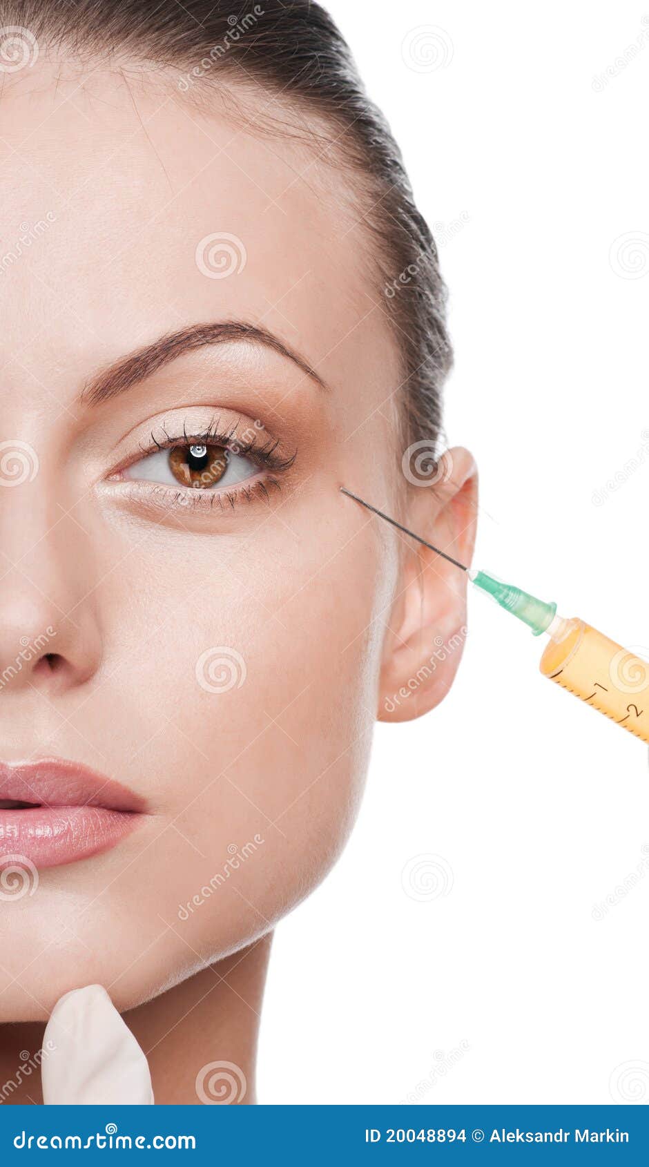 Cosmetic Botox Injection in the Beauty Face Stock Photo - Image of ...