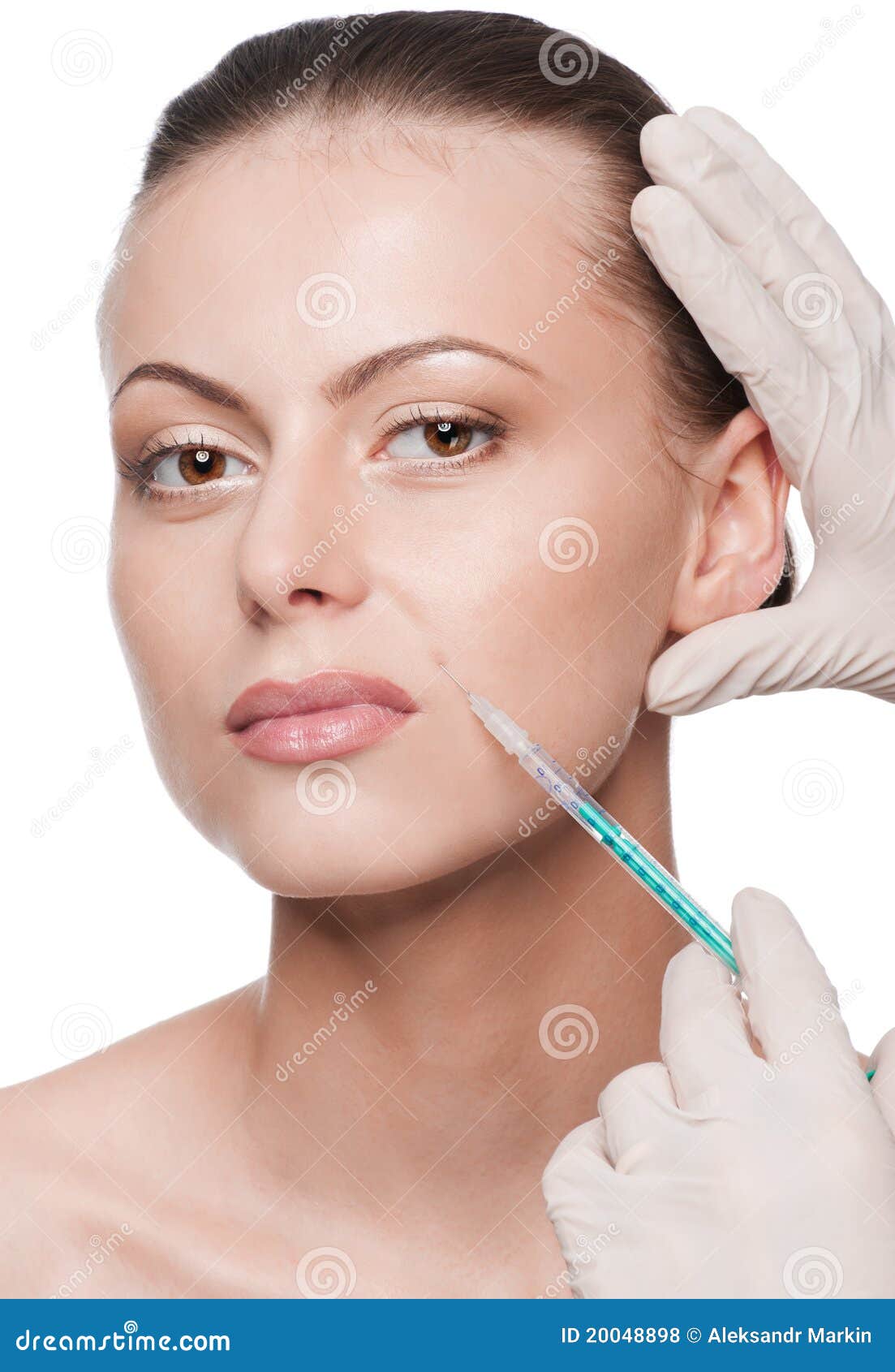 Cosmetic Botox Injection in the Beauty Face Stock Photo - Image of ...