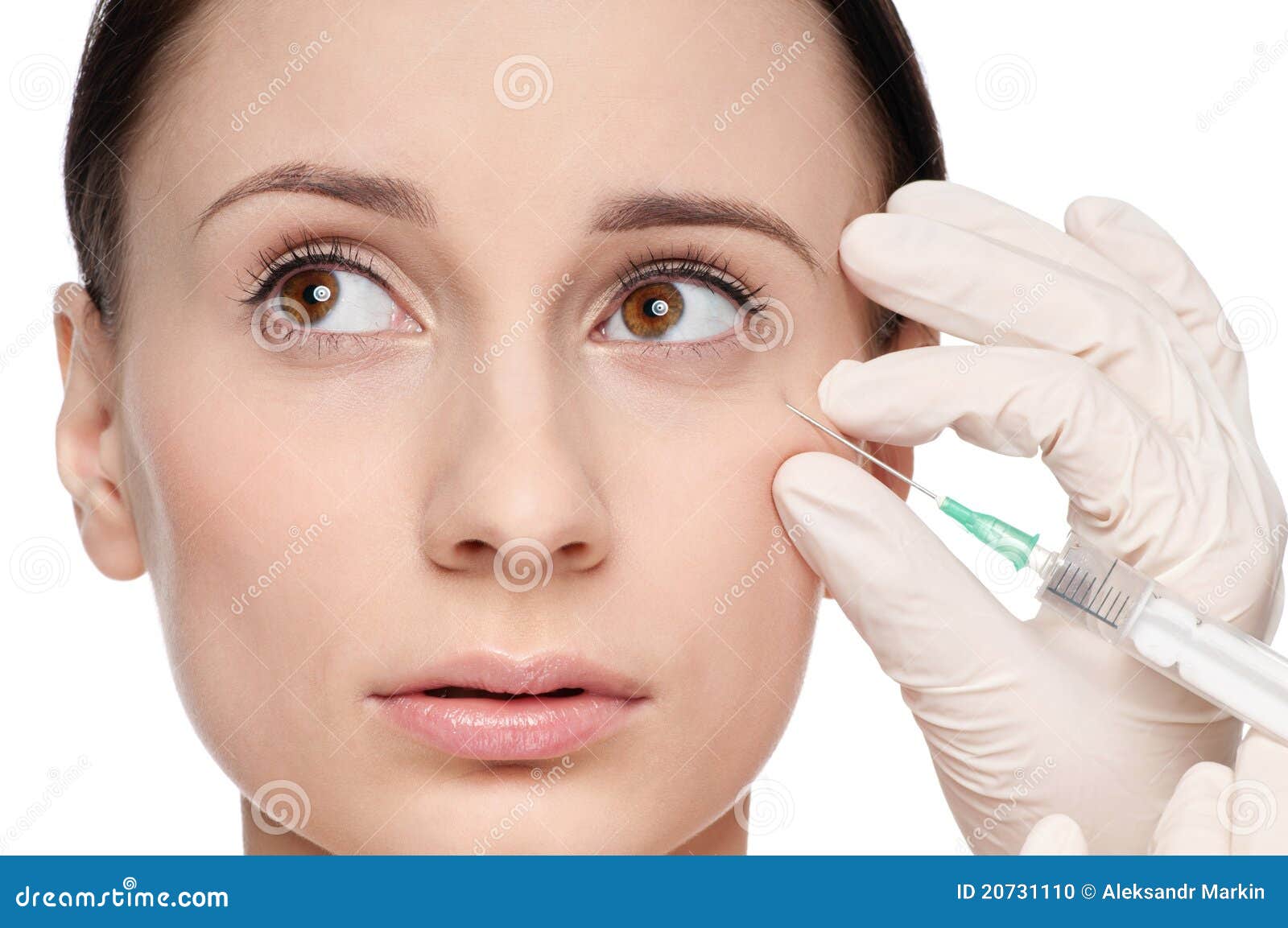 Cosmetic Botox Injection in the Beauty Face Stock Photo - Image of body ...