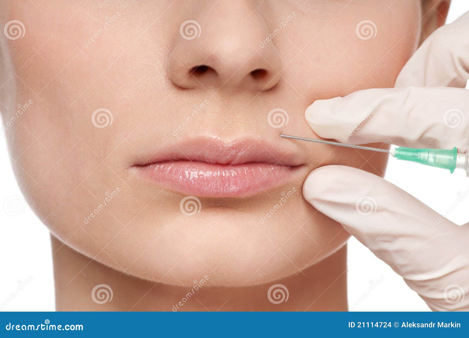 Cosmetic Botox Injection in the Beauty Face Stock Photo - Image of ...