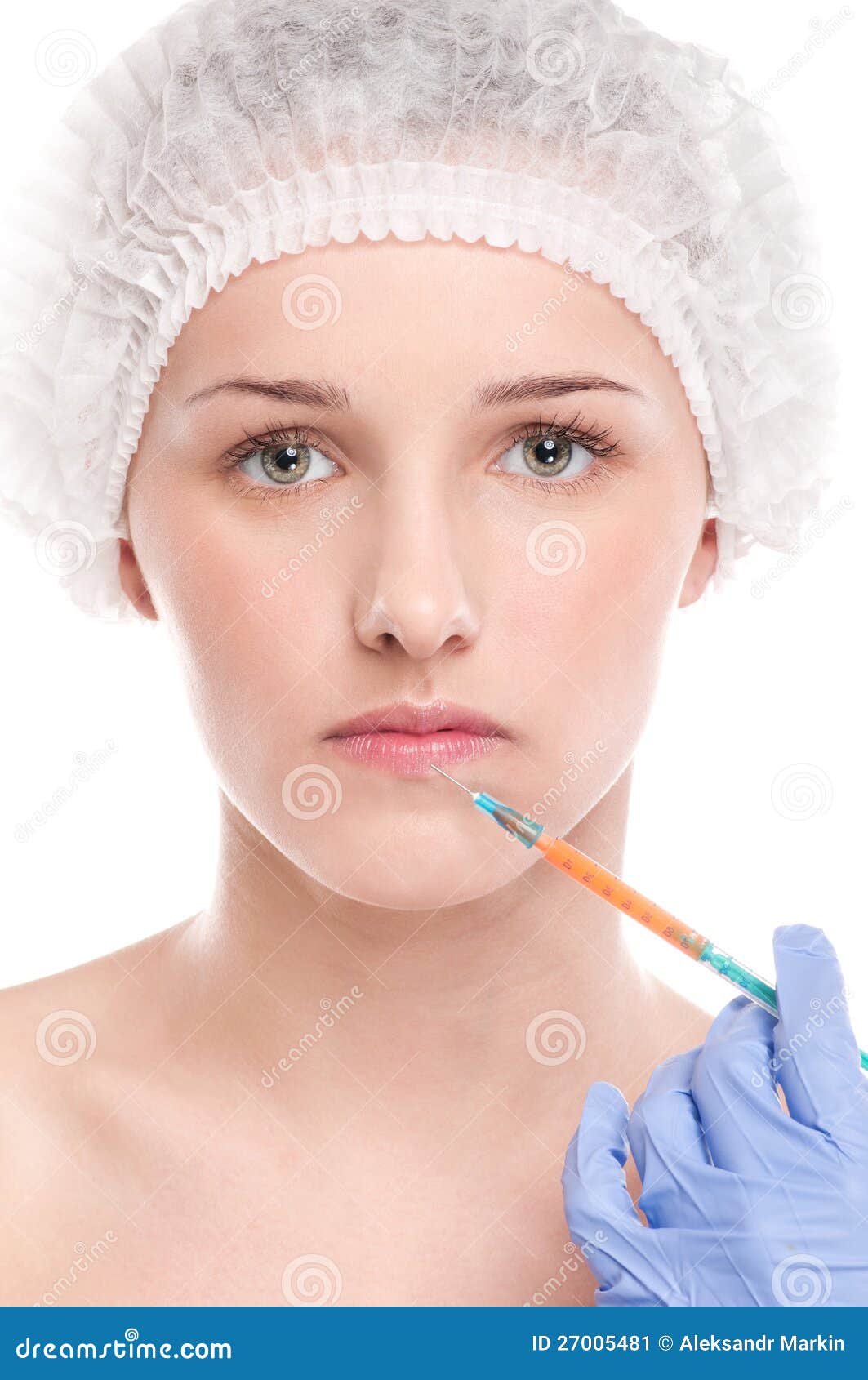 Cosmetic Botox Injection in Face Stock Image - Image of facial, girl ...