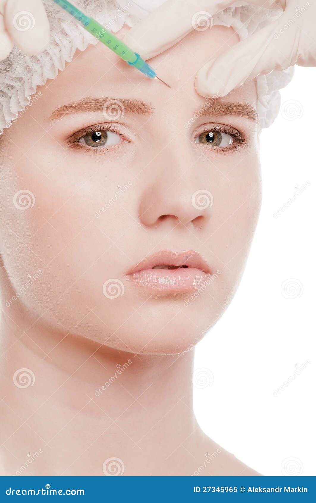 Cosmetic Botox Injection in Face Stock Image - Image of aging, closeup ...