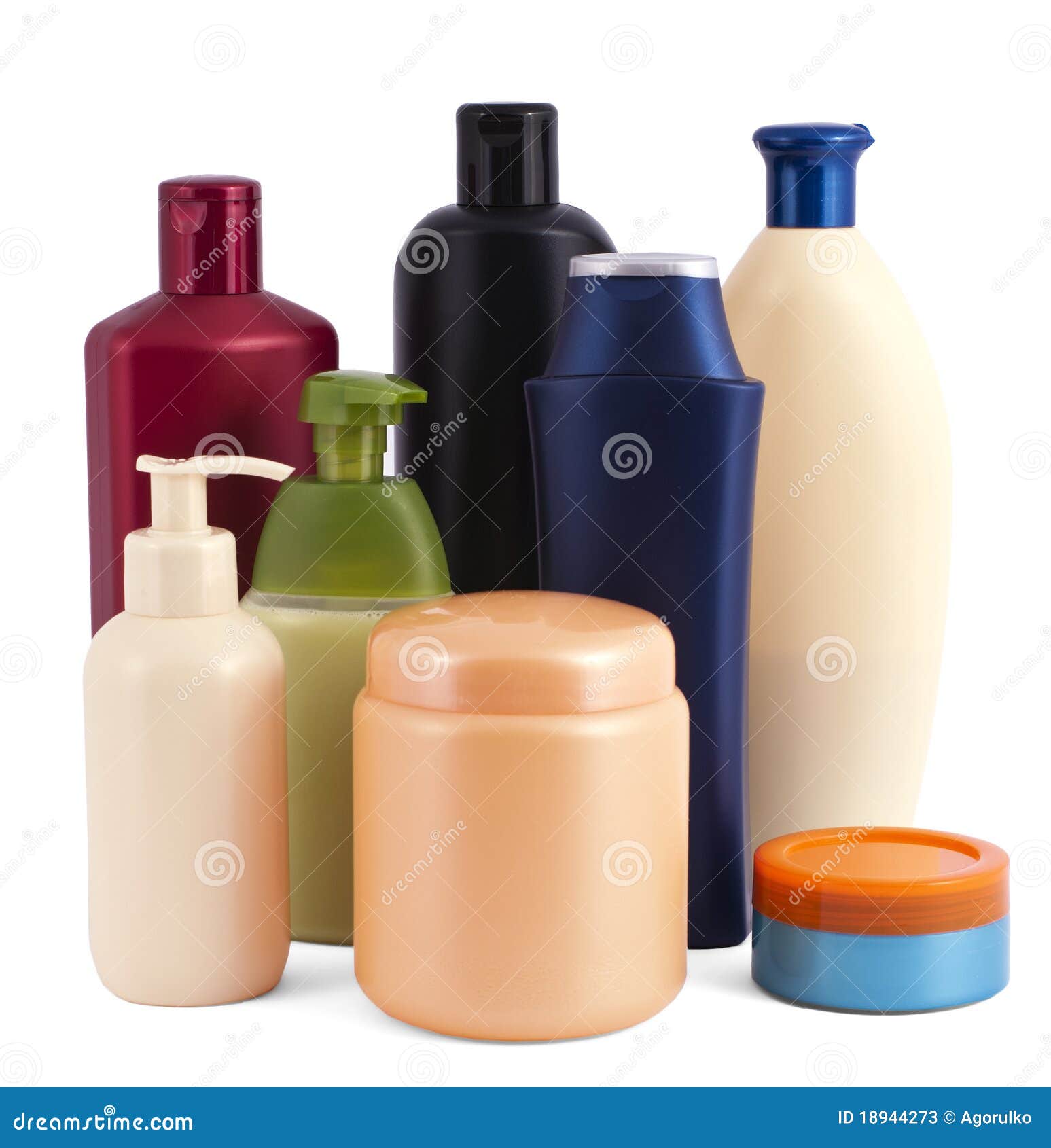 Cosmetic bottles stock image. Image of body, creme, cosmetic - 18944273