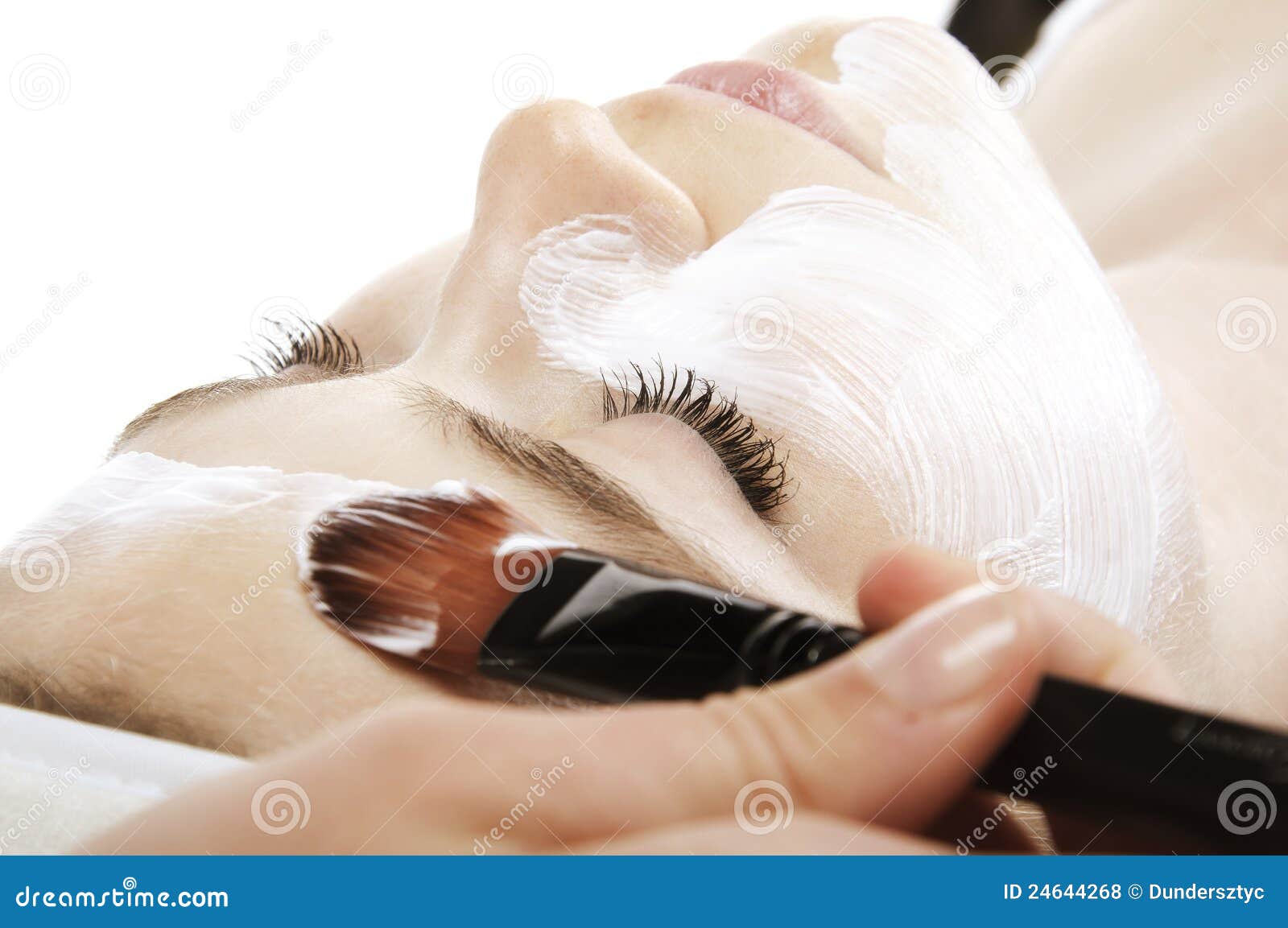 Cosmetic brushing face stock photo. Image of process - 24644268