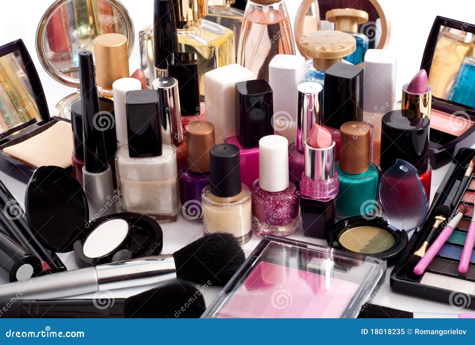 Cosmetic collection stock image. Image of powder, group - 18018235