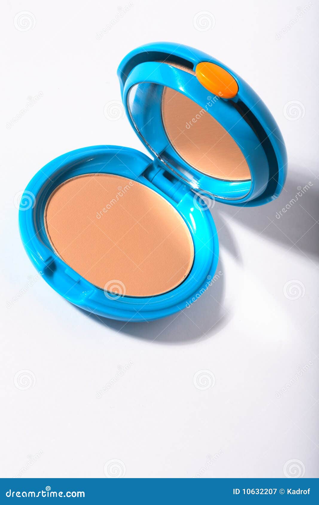 Cosmetic Compact Powder Box Stock Image - Image of blue, compact: 10632207