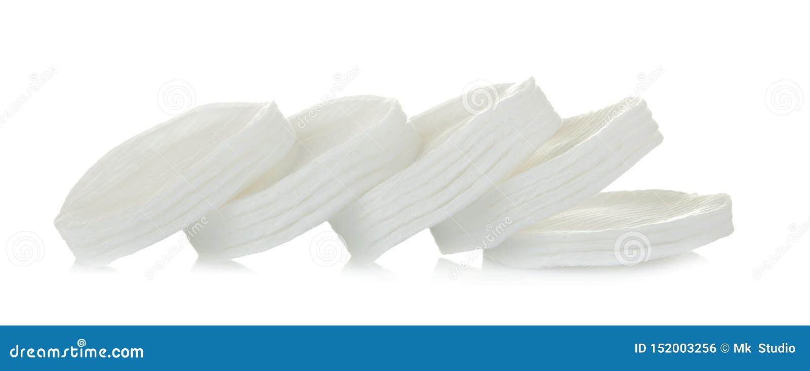 Cosmetic Cotton Pads. a Stack of Cotton Pads on a White Isolated ...