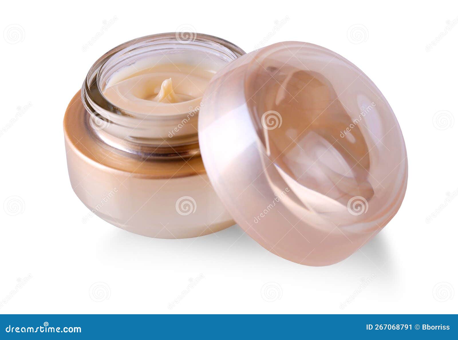 Cosmetic Cream in Container Isolated on White Background Stock Image ...