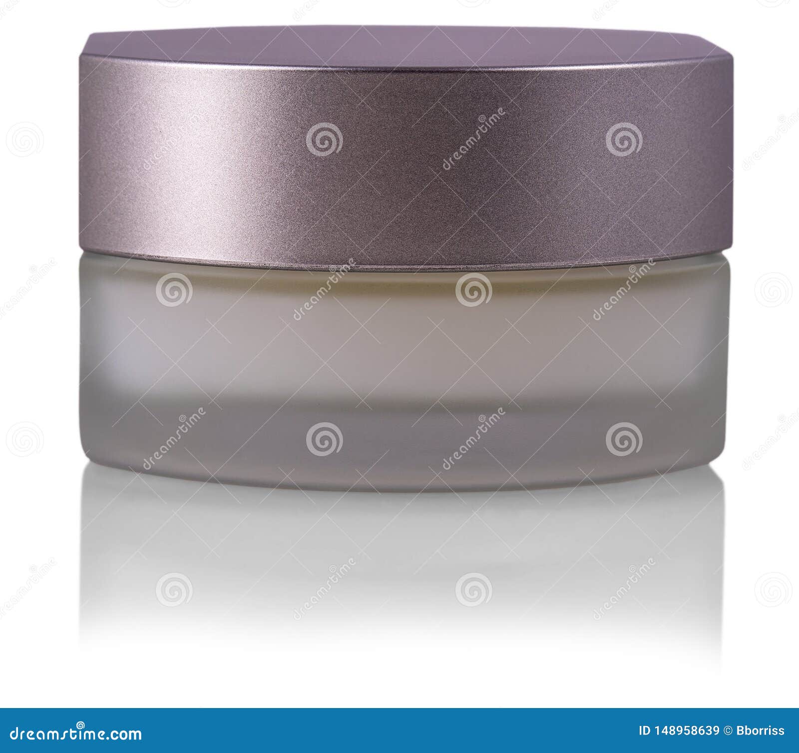 Cosmetic Cream in Container on White Background Stock Image - Image of ...