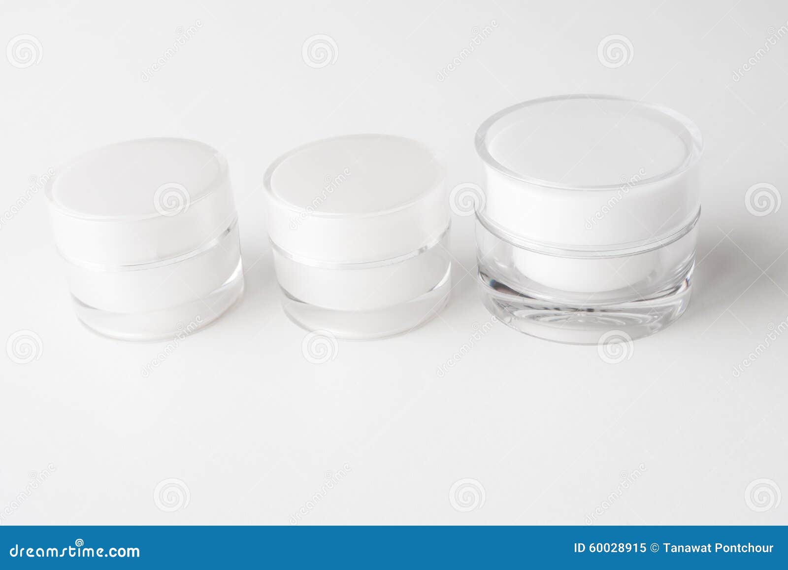 Cosmetic cream containers. stock image. Image of cream - 60028915