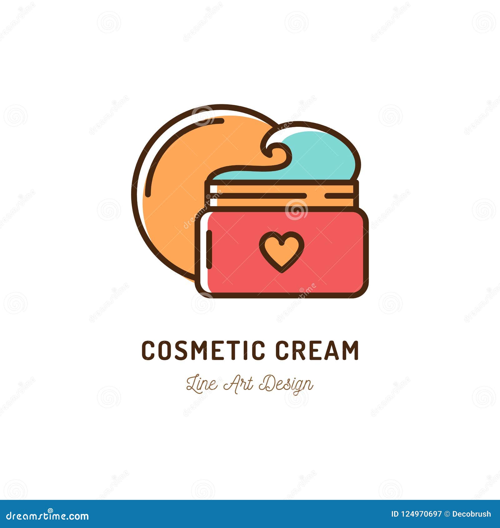 Cosmetic Cream Icon. Thin Line Art Design, Vector Flat Illustration ... Cosmetic Cream Icon. Thin Line Art Design, Vector Flat Illustration ...