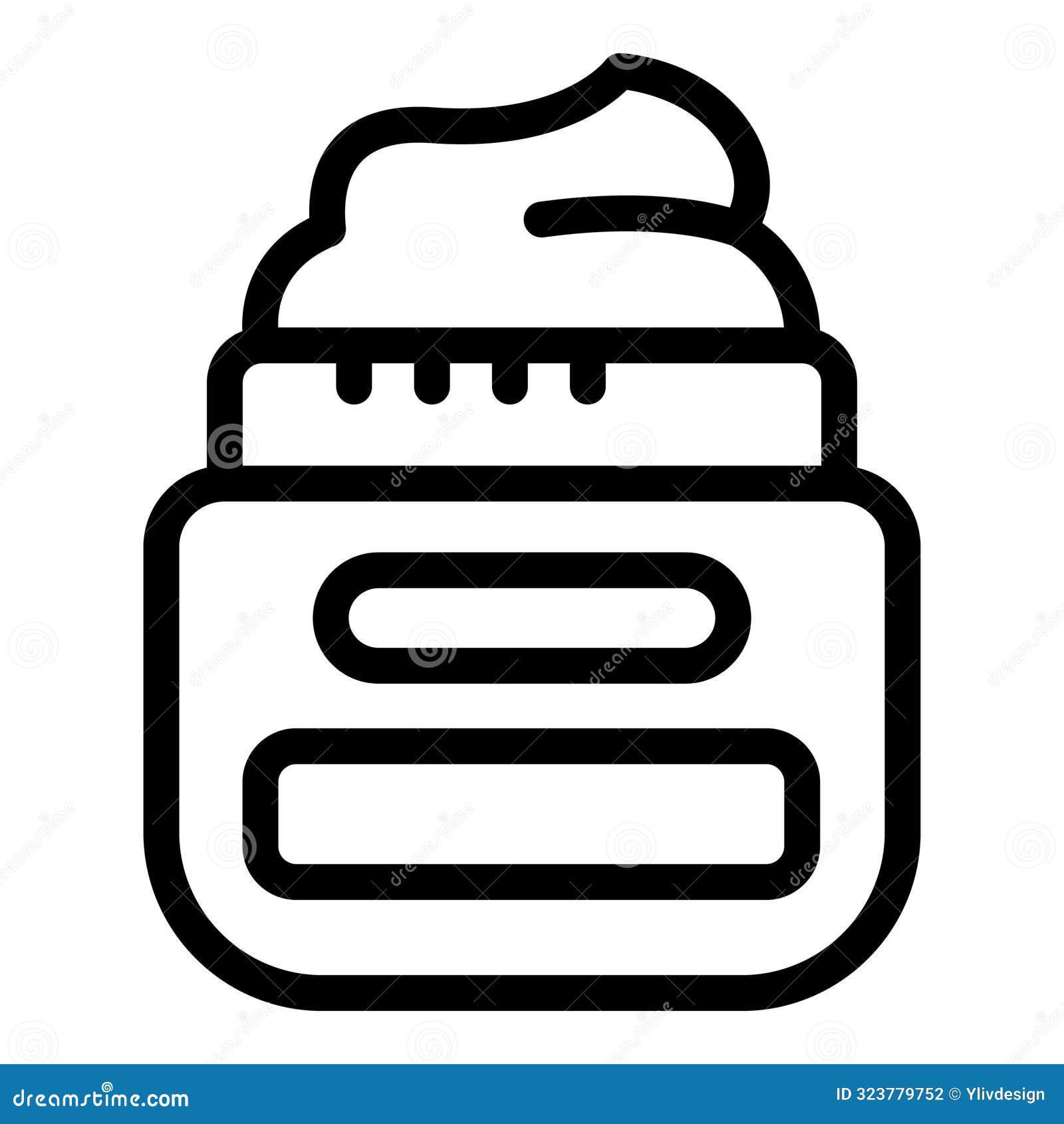 Cosmetic Cream Jar with Measuring Scale for Precise Application Stock ...