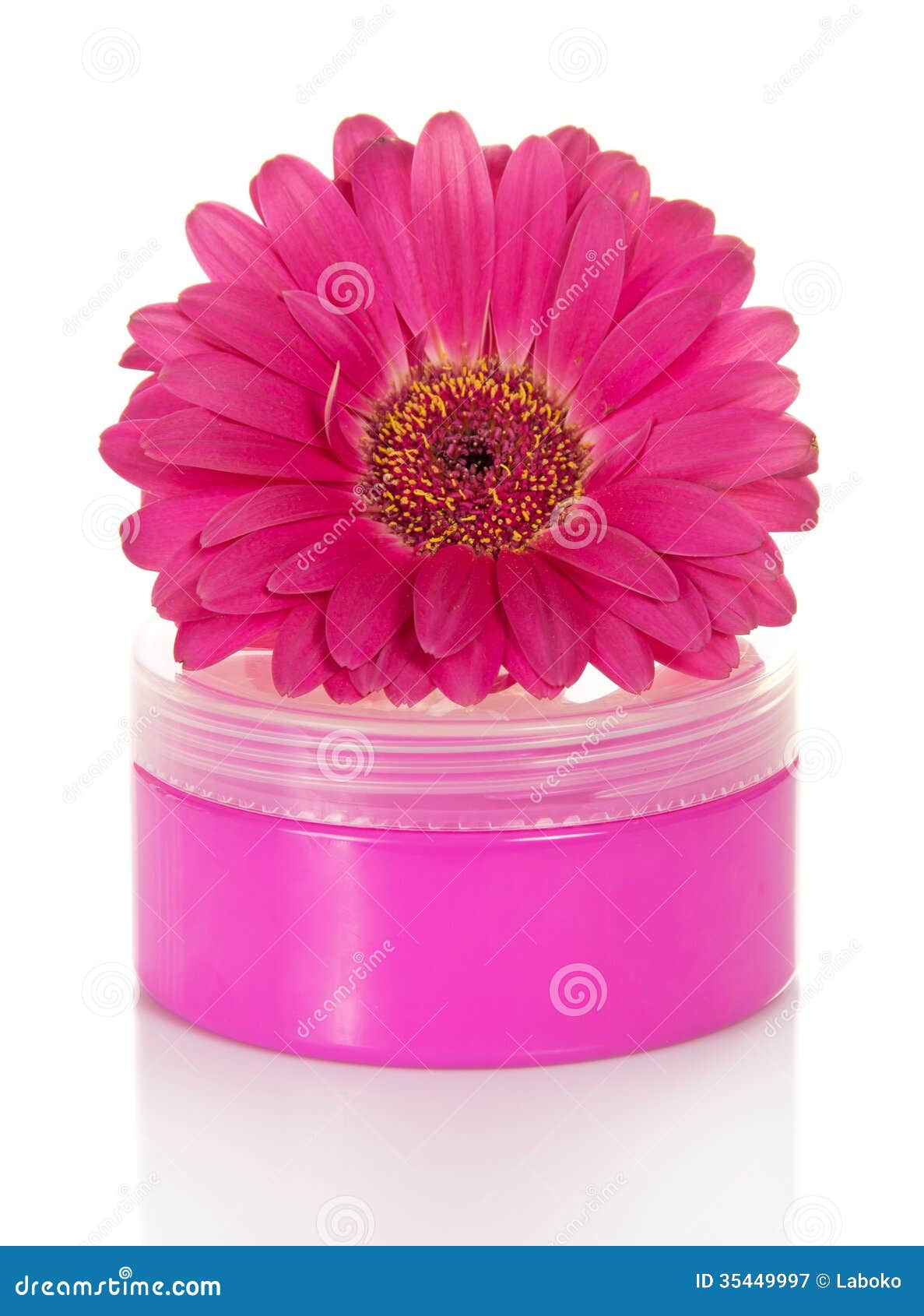 Cosmetic Cream in the Pink Container Stock Image - Image of beauty ...