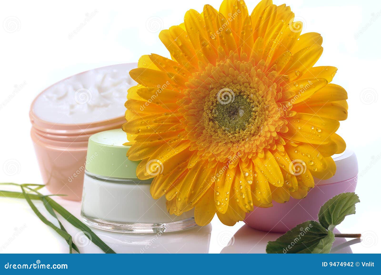 Cosmetic creams stock photo. Image of orange, care, facial - 9474942