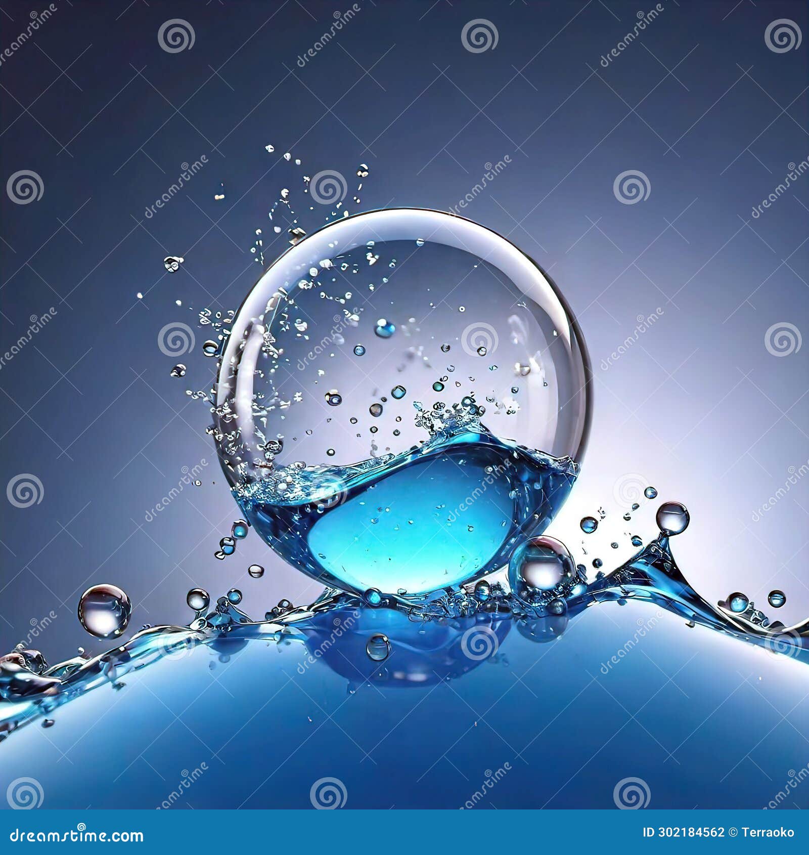 Cosmetic Essence, Liquid Water Molecules, Molecules Inside Liquid ...