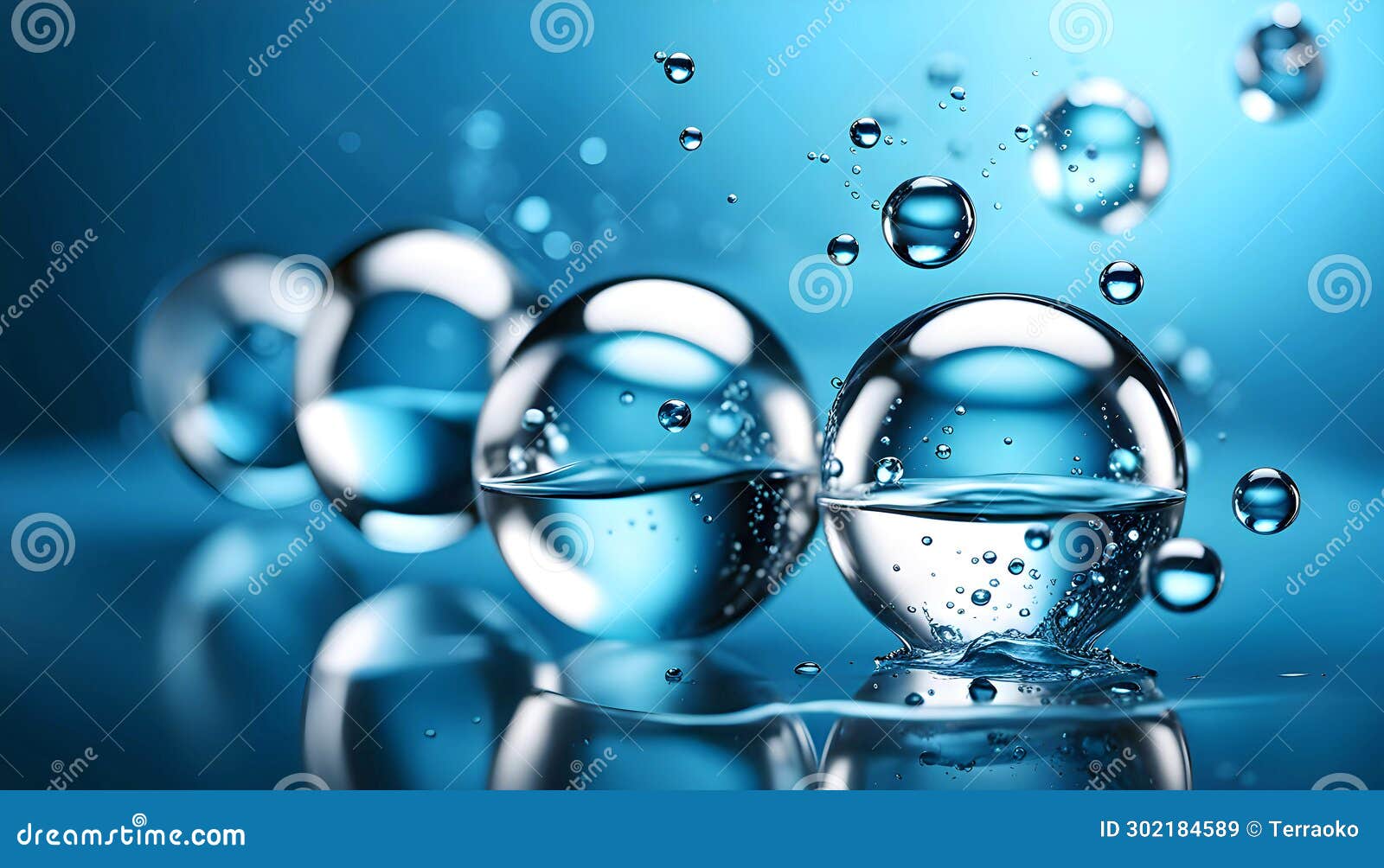 Cosmetic Essence, Liquid Water Molecules, Molecules Inside Liquid ...