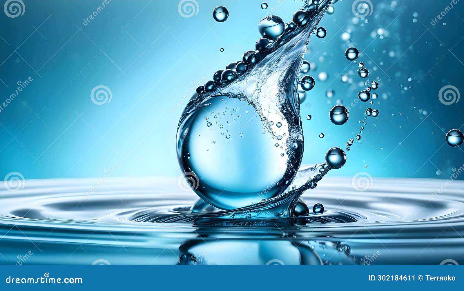 Cosmetic Essence, Liquid Water Molecules, Molecules Inside Liquid ...