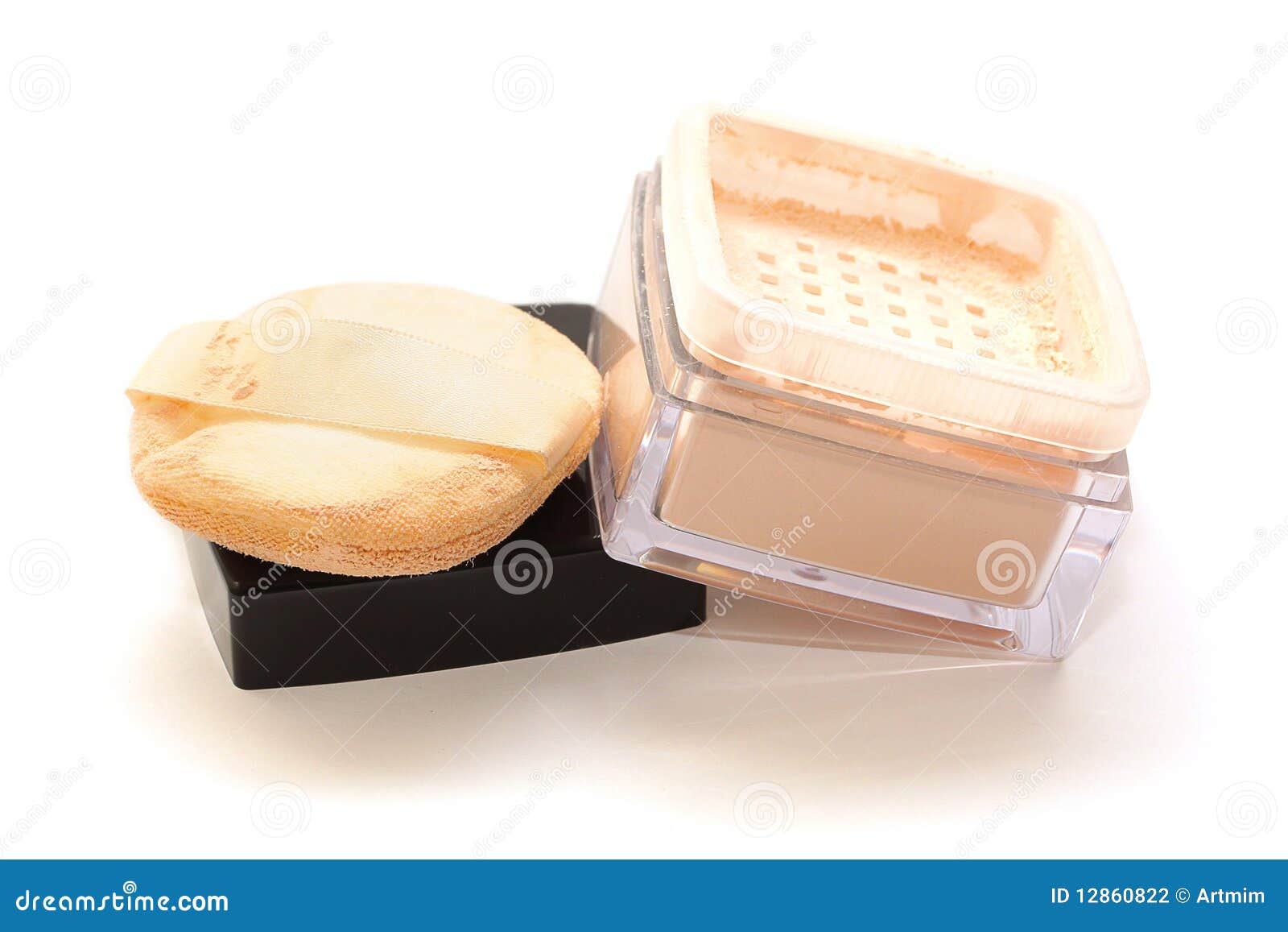 Cosmetic Face Powder and Applicators Stock Photo - Image of foundation ...
