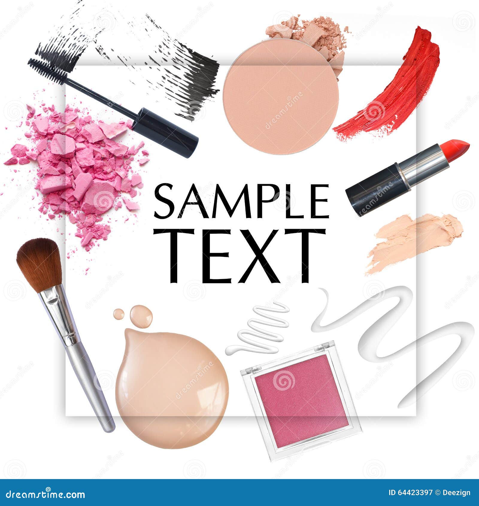 Cosmetic frame stock image. Image of beauty, face, human - 64423397