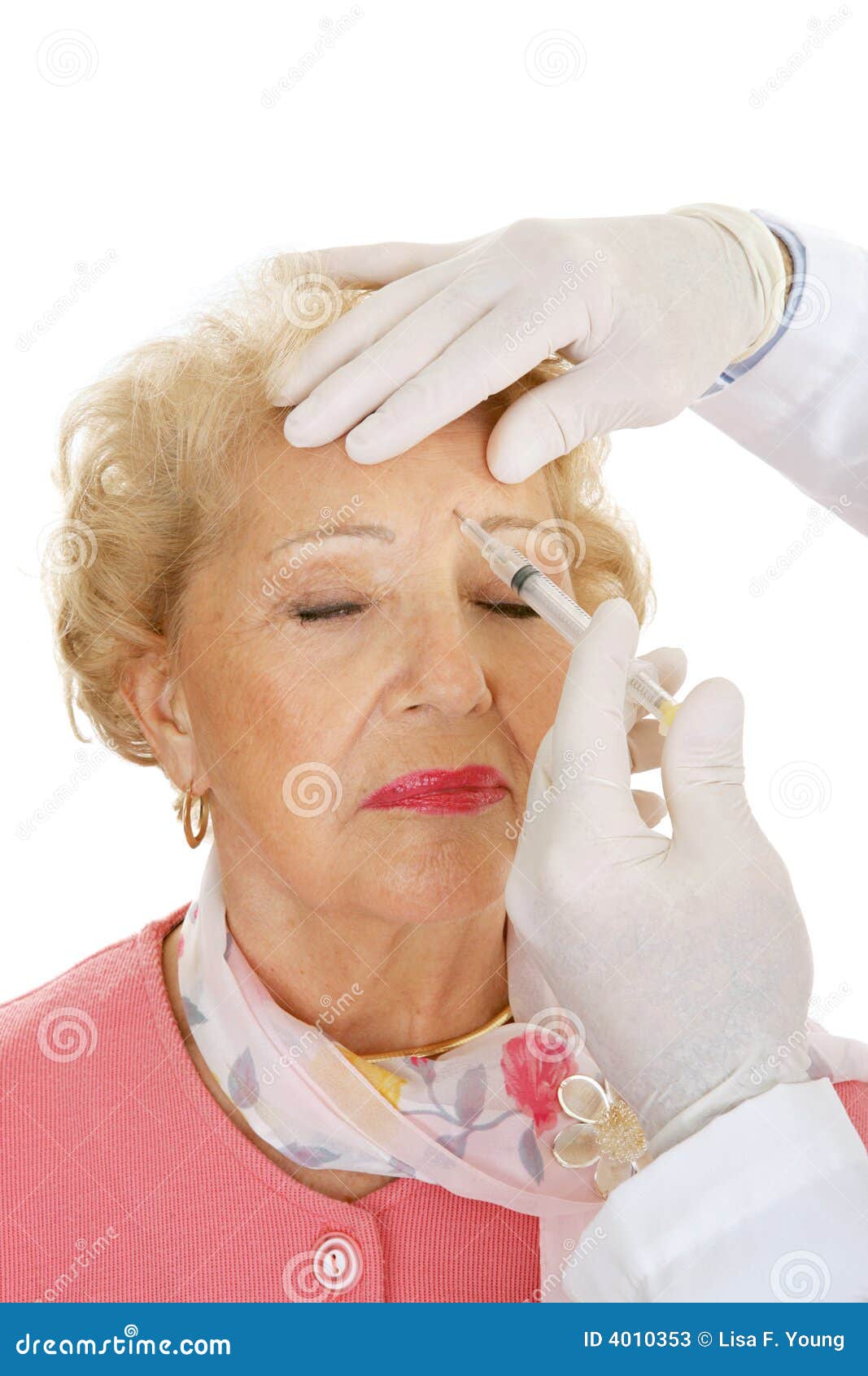 Cosmetic Injection - Forehead Stock Image - Image of forehead, person ...