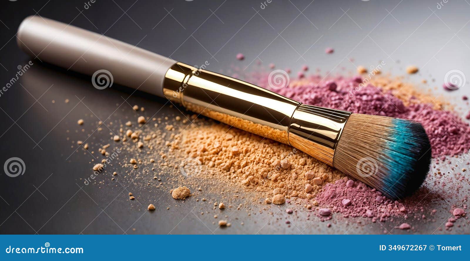 Cosmetic Make Up Concept. Brush with Blush Powder Stock Image - Image ...
