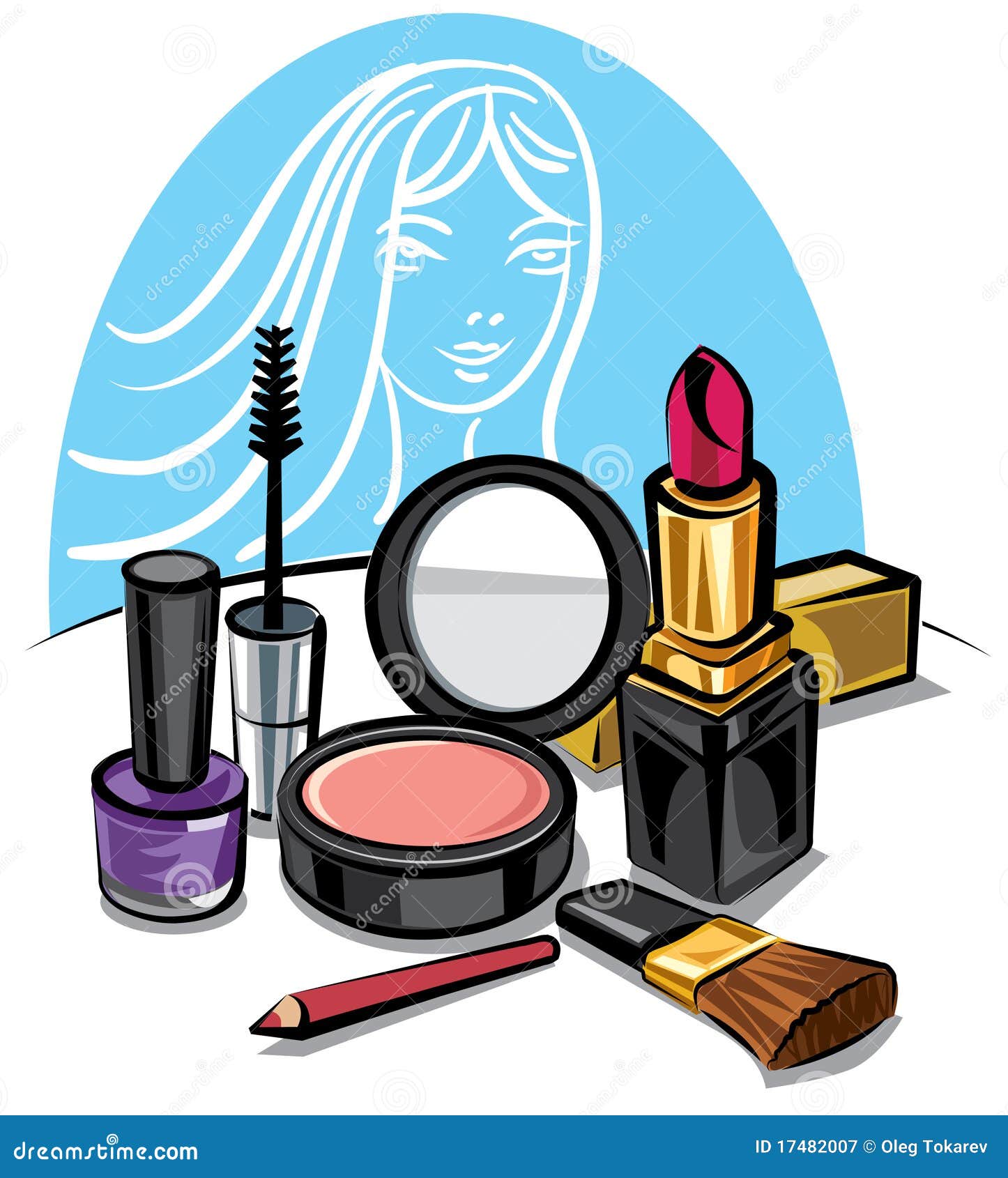 Cosmetic And Make Up Banner Background Design Template Cartoon Vector ...