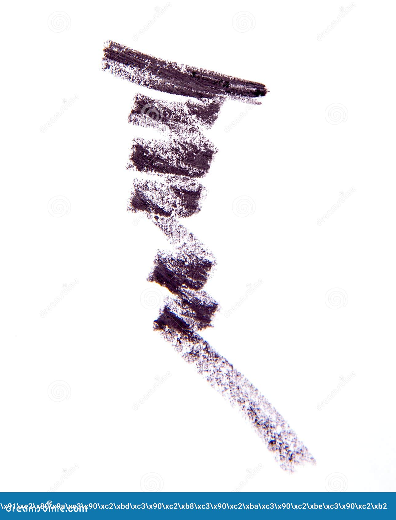 Cosmetic Pencil Strokes Isolated on White Stock Image - Image of ...