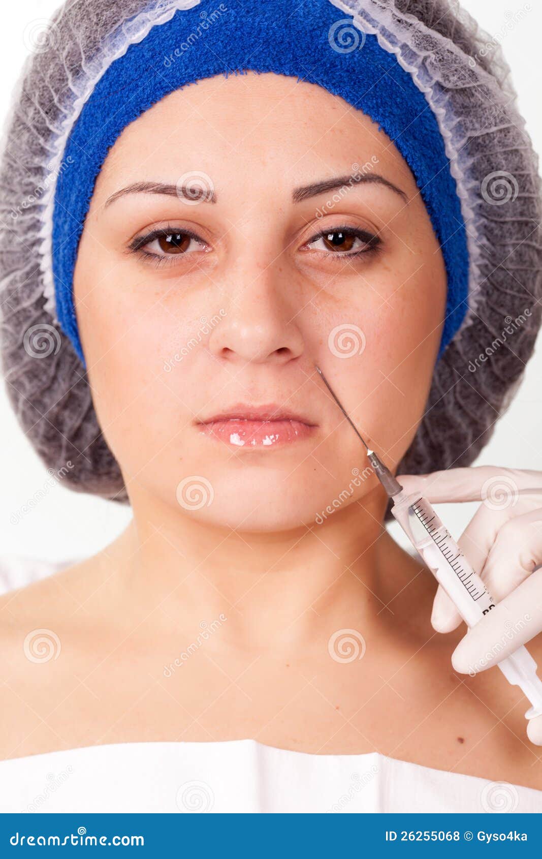 Cosmetic Procedure Botox Injections Stock Photo - Image of aging ...