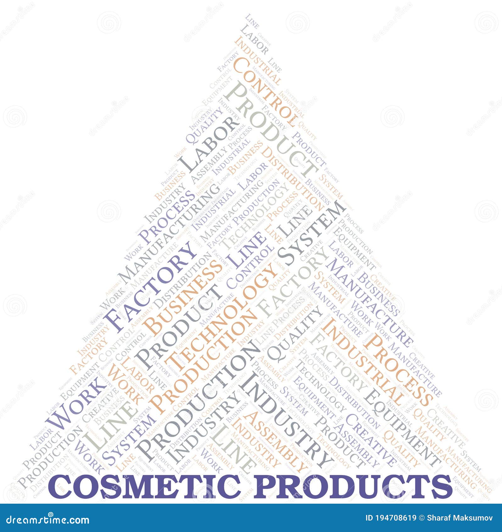 Cosmetic Products Word Cloud Create with Text only. Stock Illustration ...
