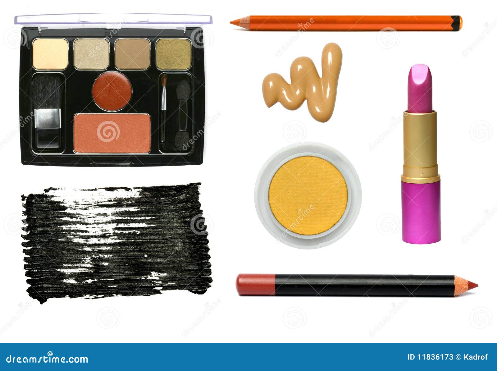 Cosmetic samples. stock image. Image of powder, yellow - 11836173