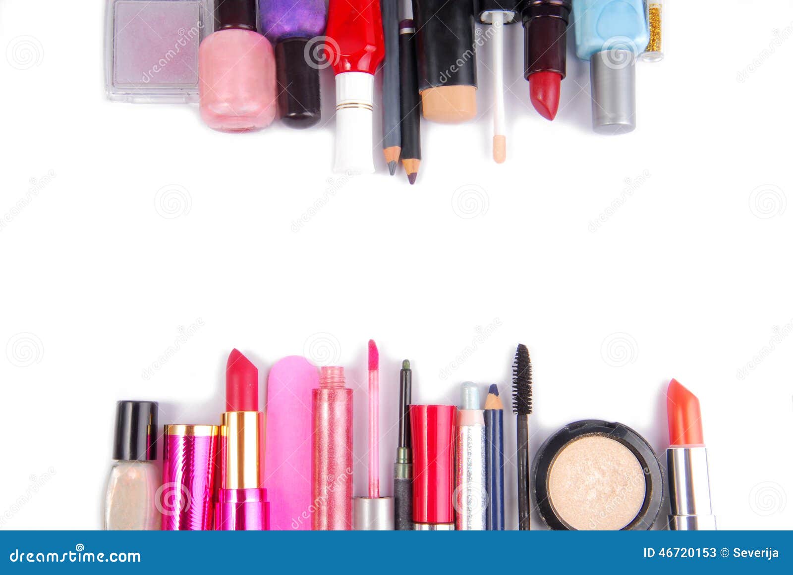 Cosmetic Set Isoalted Frame Border Royalty-Free Stock Image ...