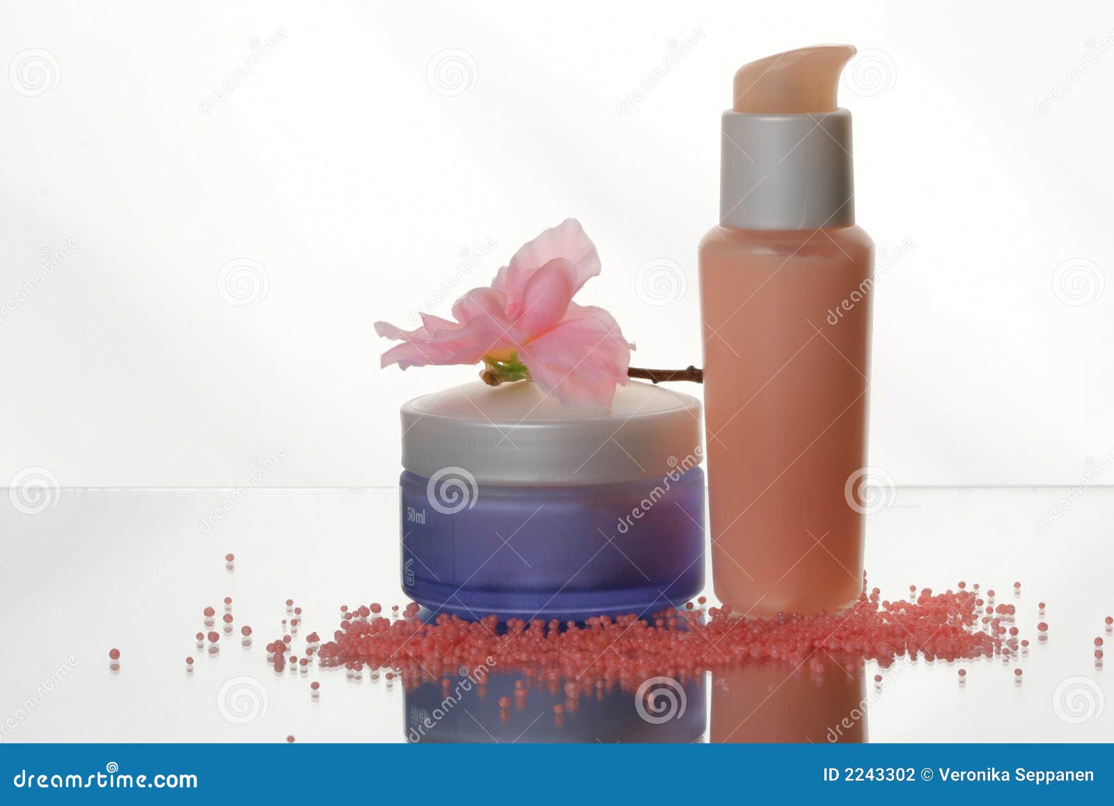 Cosmetic Set: Lotion Bottles W Stock Photo - Image of medicine ...